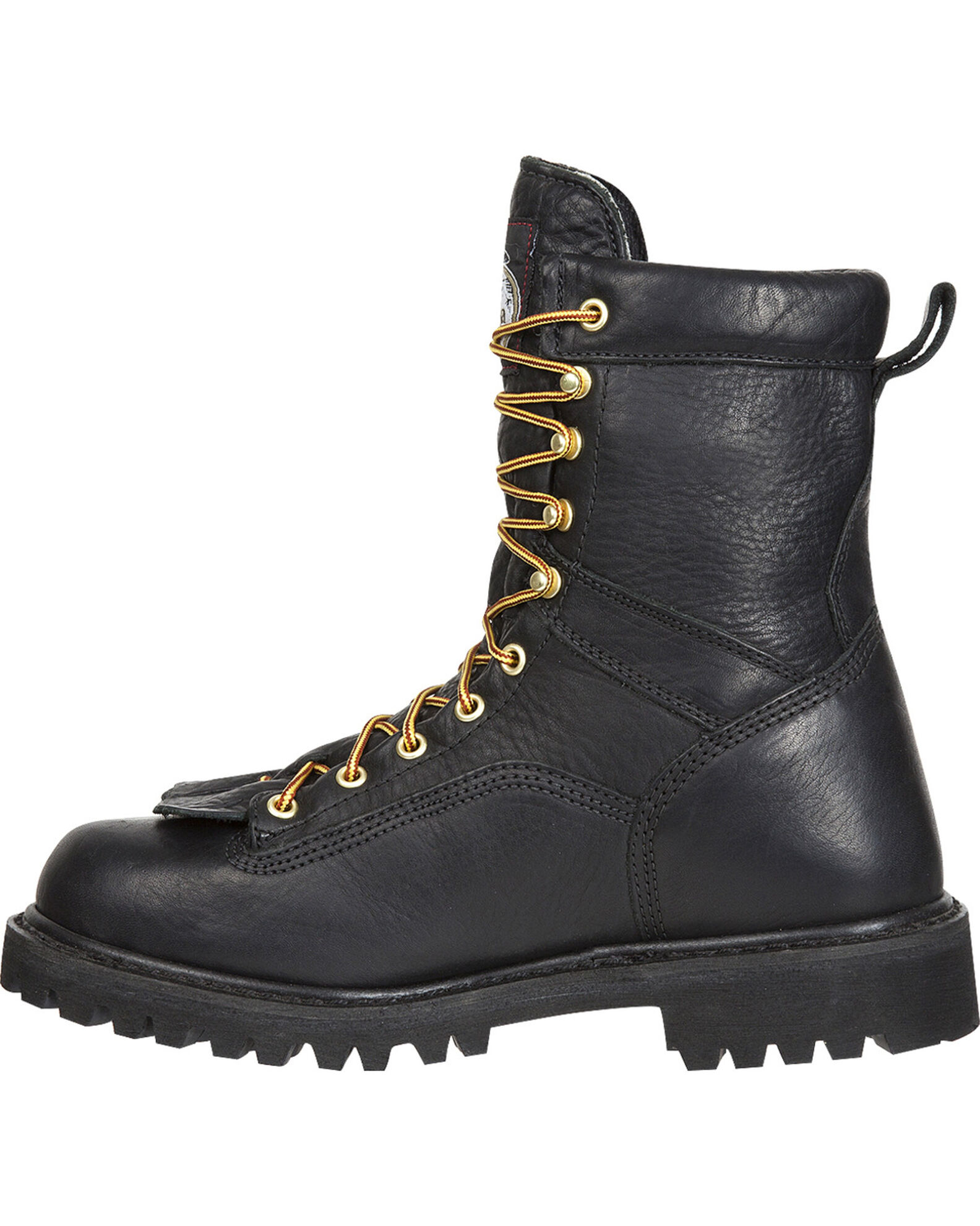 Georgia Men's Waterproof Logger Boots, Black