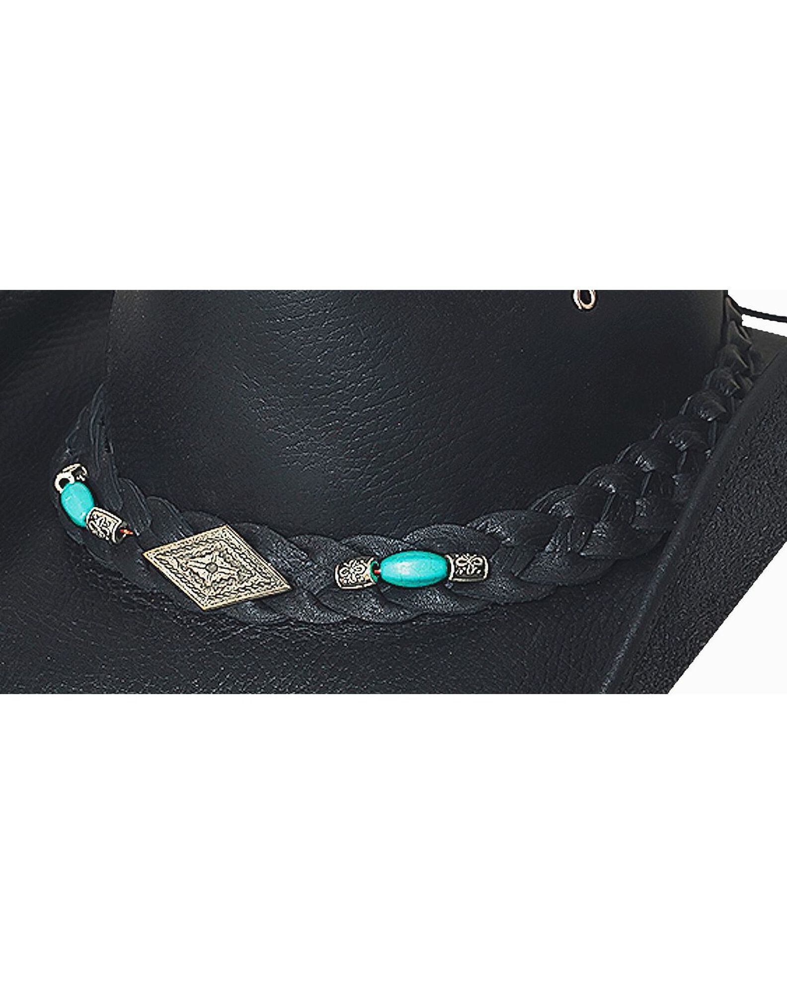 Bullhide Royston Leather Cowboy Hat, Black