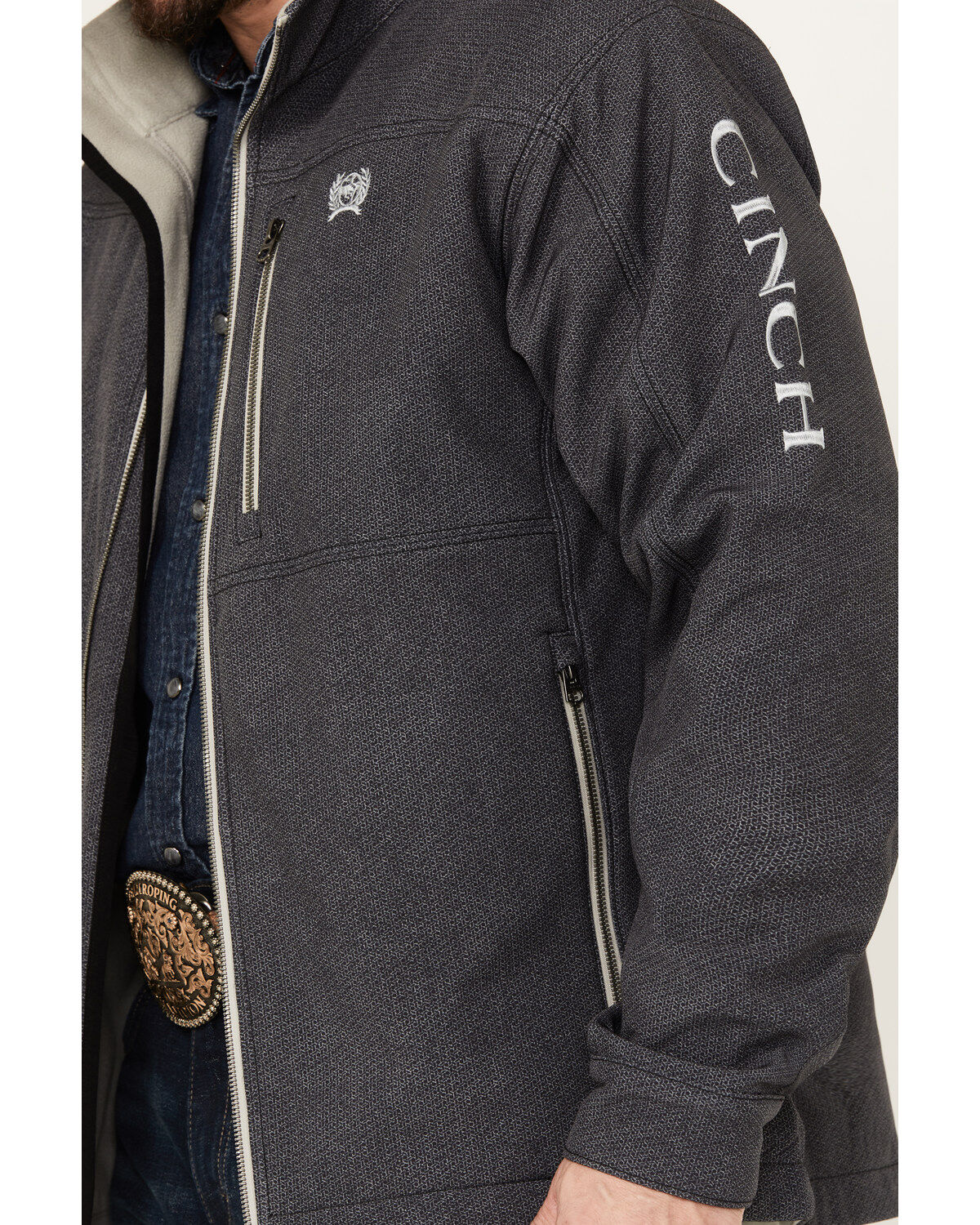 Cinch Men's Concealed Carry Softshell Jacket, Grey