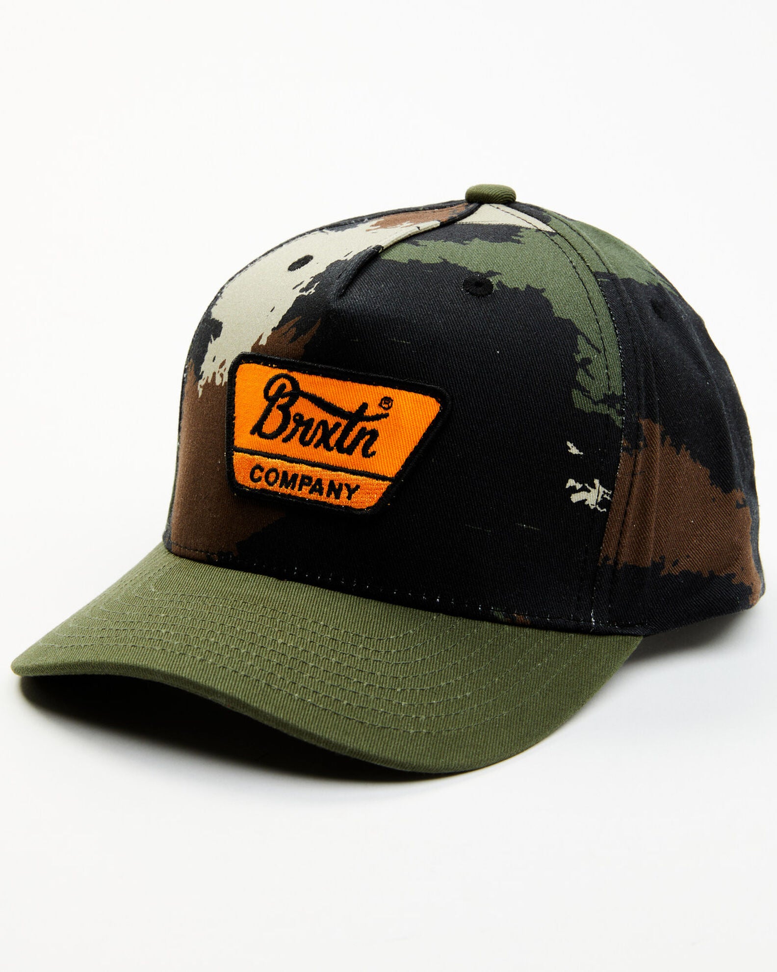 Brixton Men's Linwood Camo Print Ball Cap, Olive