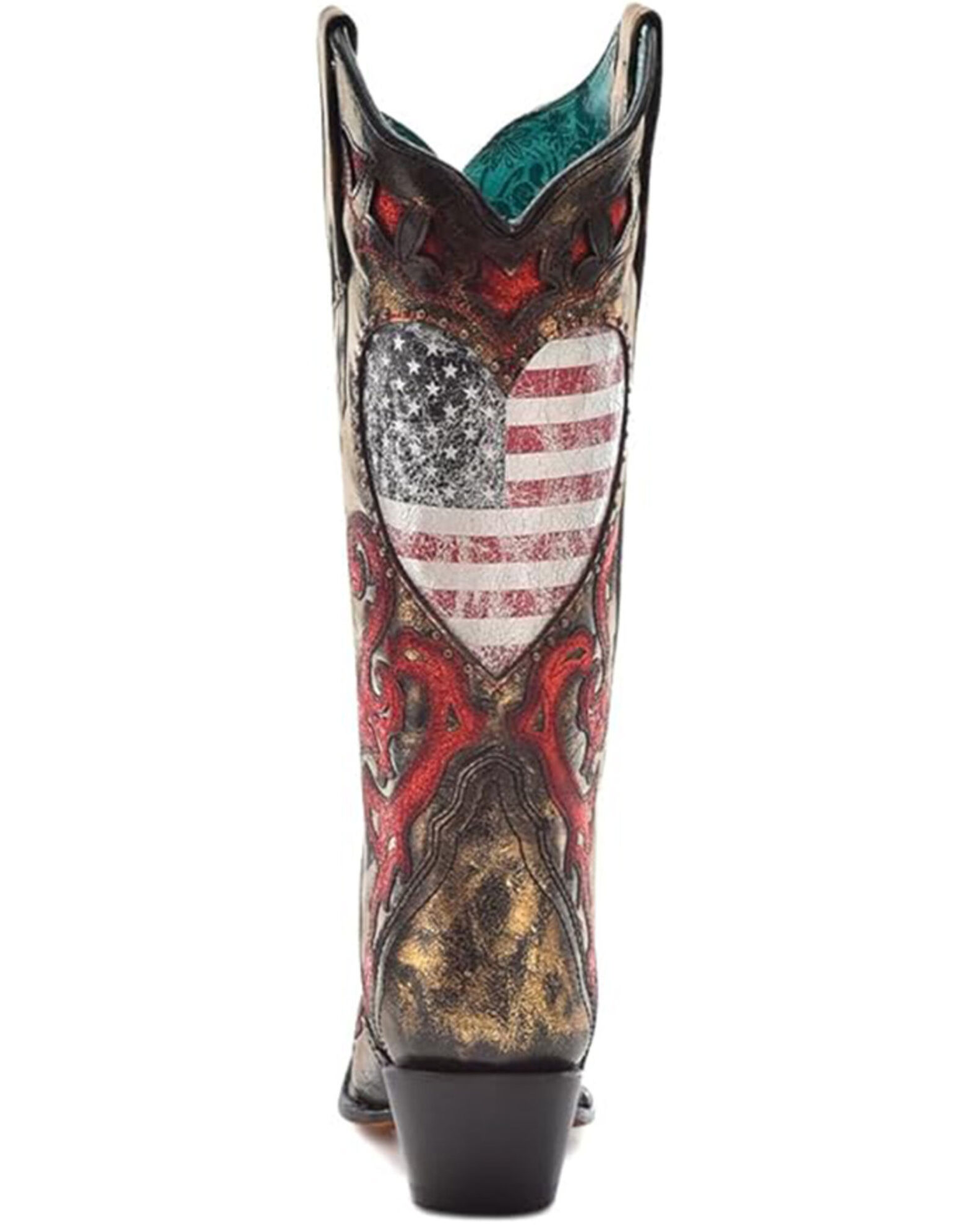 Corral Womens Stars And Stripes Embroidered Western Boots Snip Toe