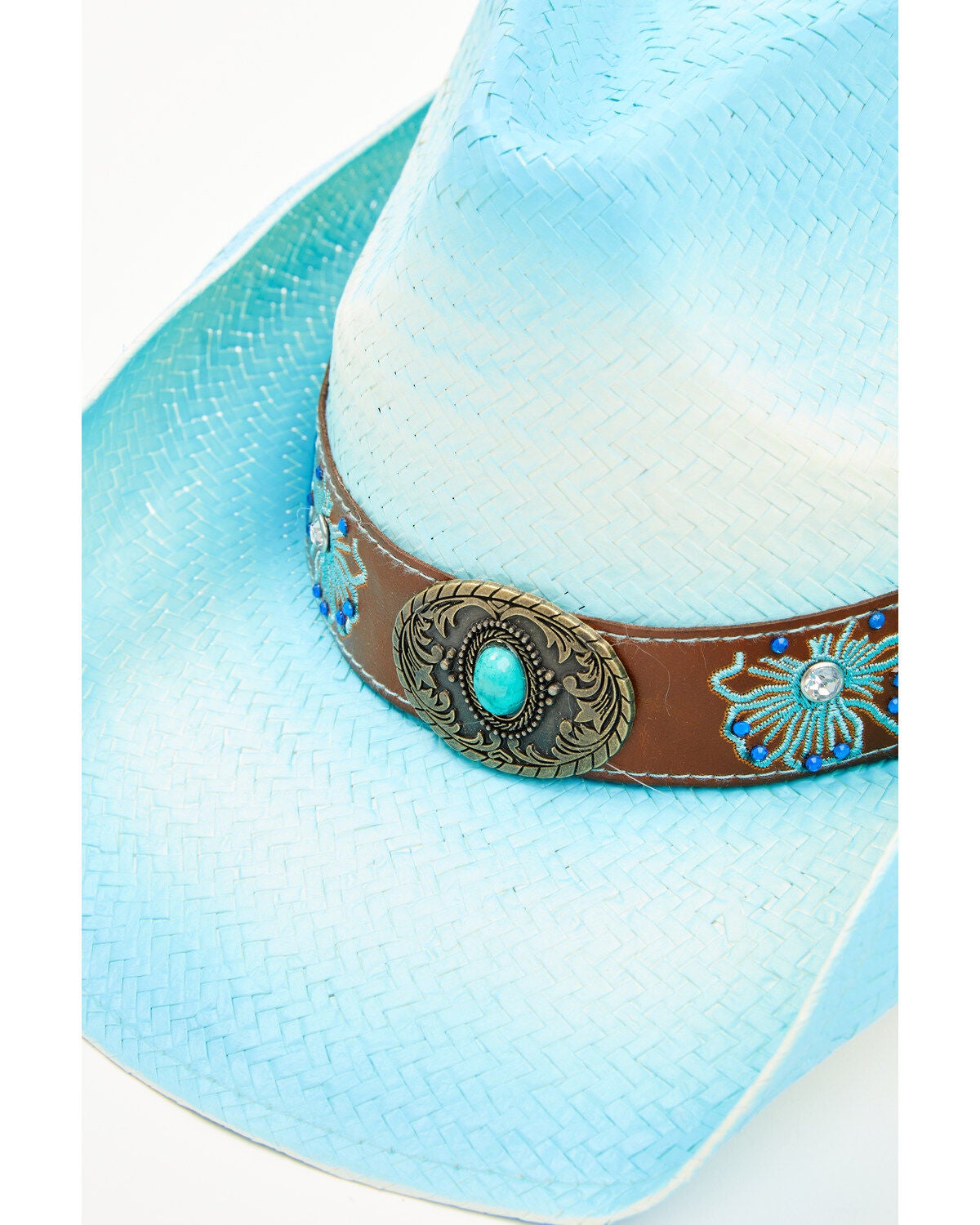 Shyanne Women's Better In Blue Straw Cowboy Hat , Light Blue