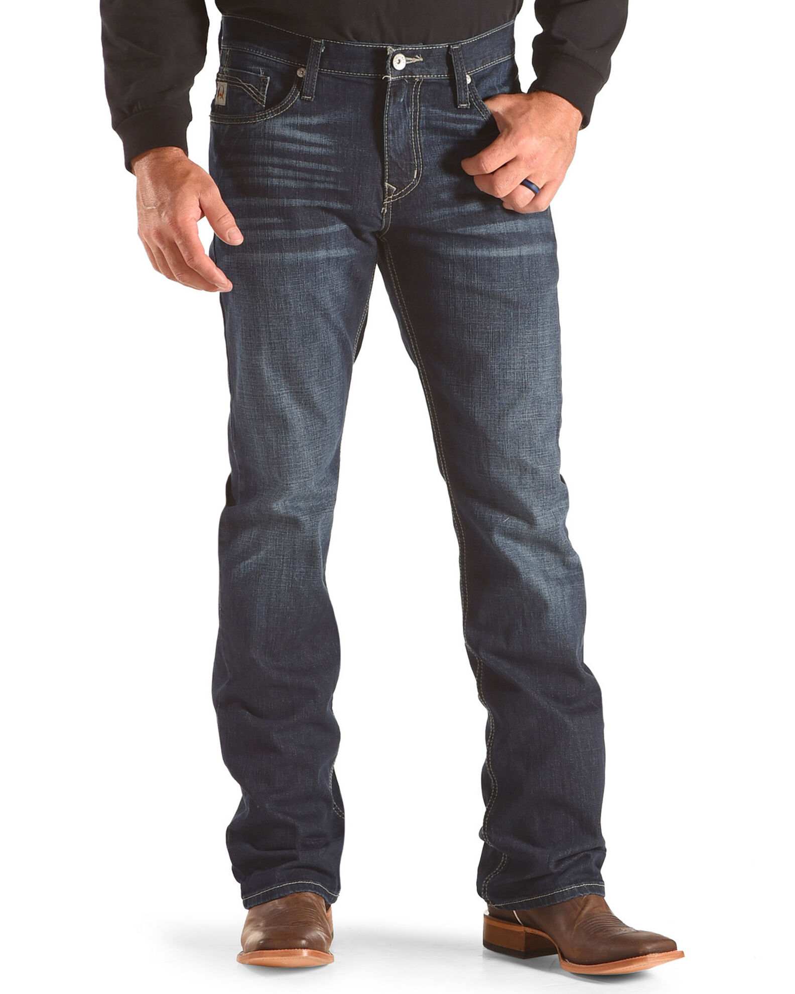 Cinch Men's Ian Western Bootcut Jeans, Indigo