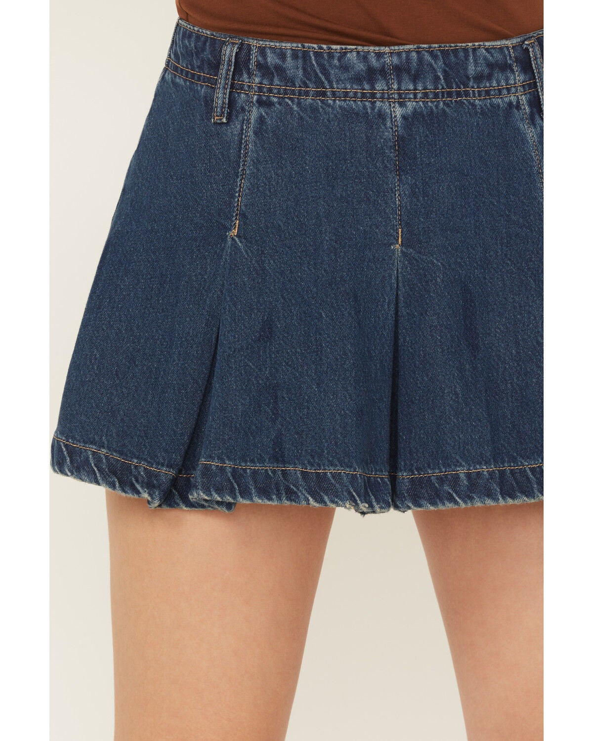 Product Name: Free People Women's Madison Ave Dark Wash Mini Denim Skirt