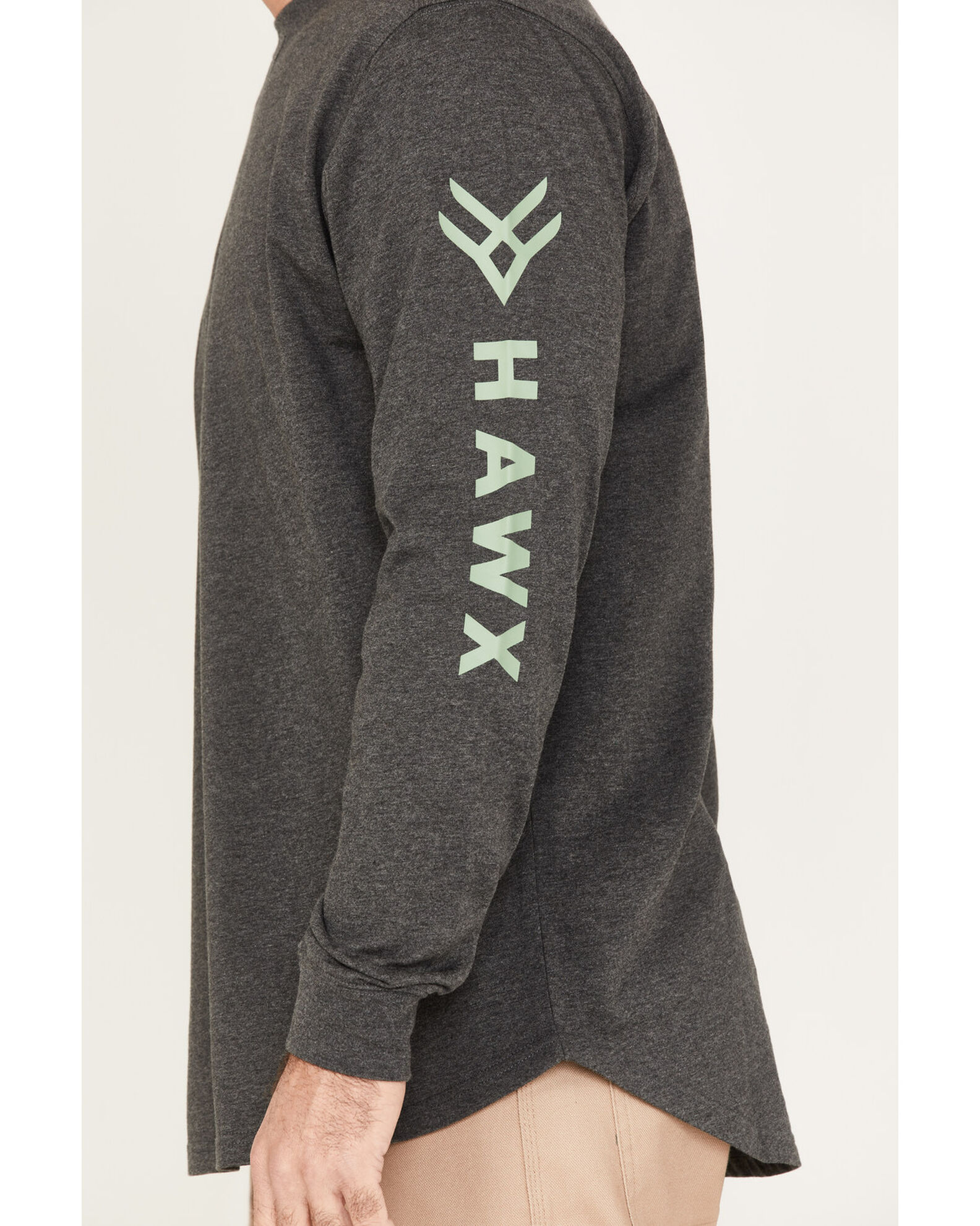 Hawx Men's Logo Graphic Work T-Shirt, Dark Grey