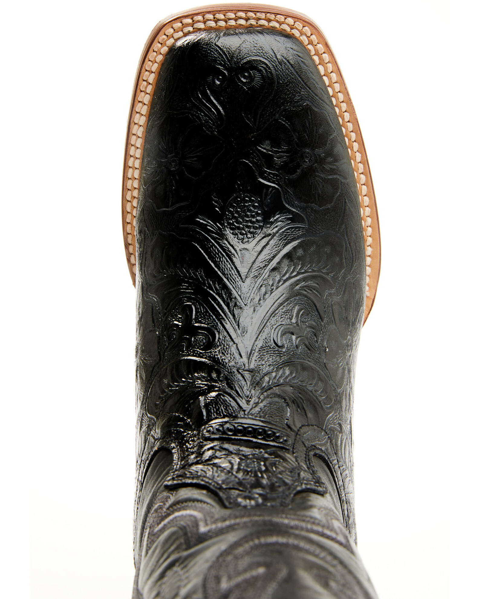 Tanner Mark Womens Mendocino Tooled Western Boots Broad Square Toe