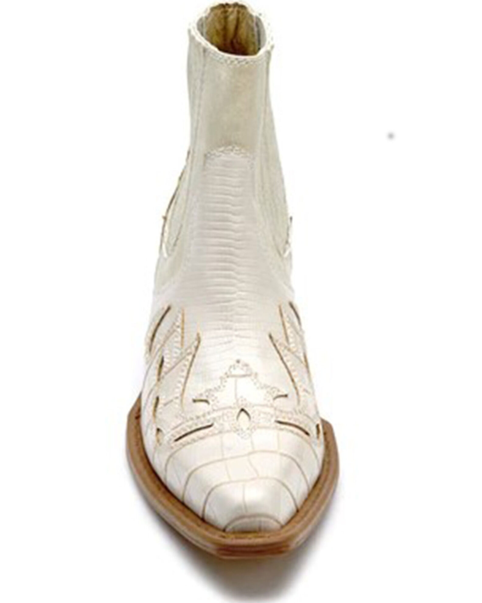 Matisse Womens Milo Western Booties Snip Toe Ivory
