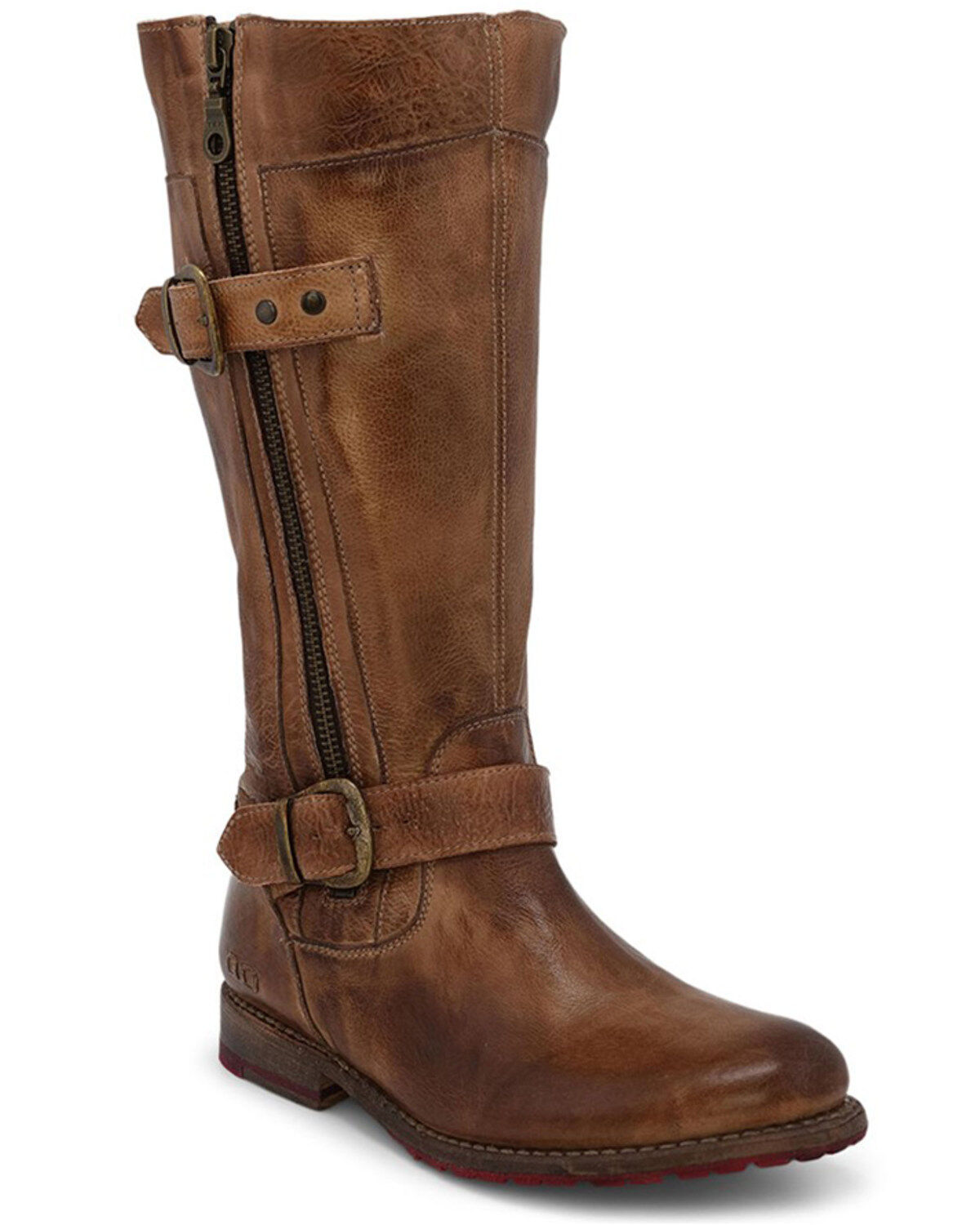Bed Stu Women's Gogo Lug Wide Calf Boots - Round Toe, Tan