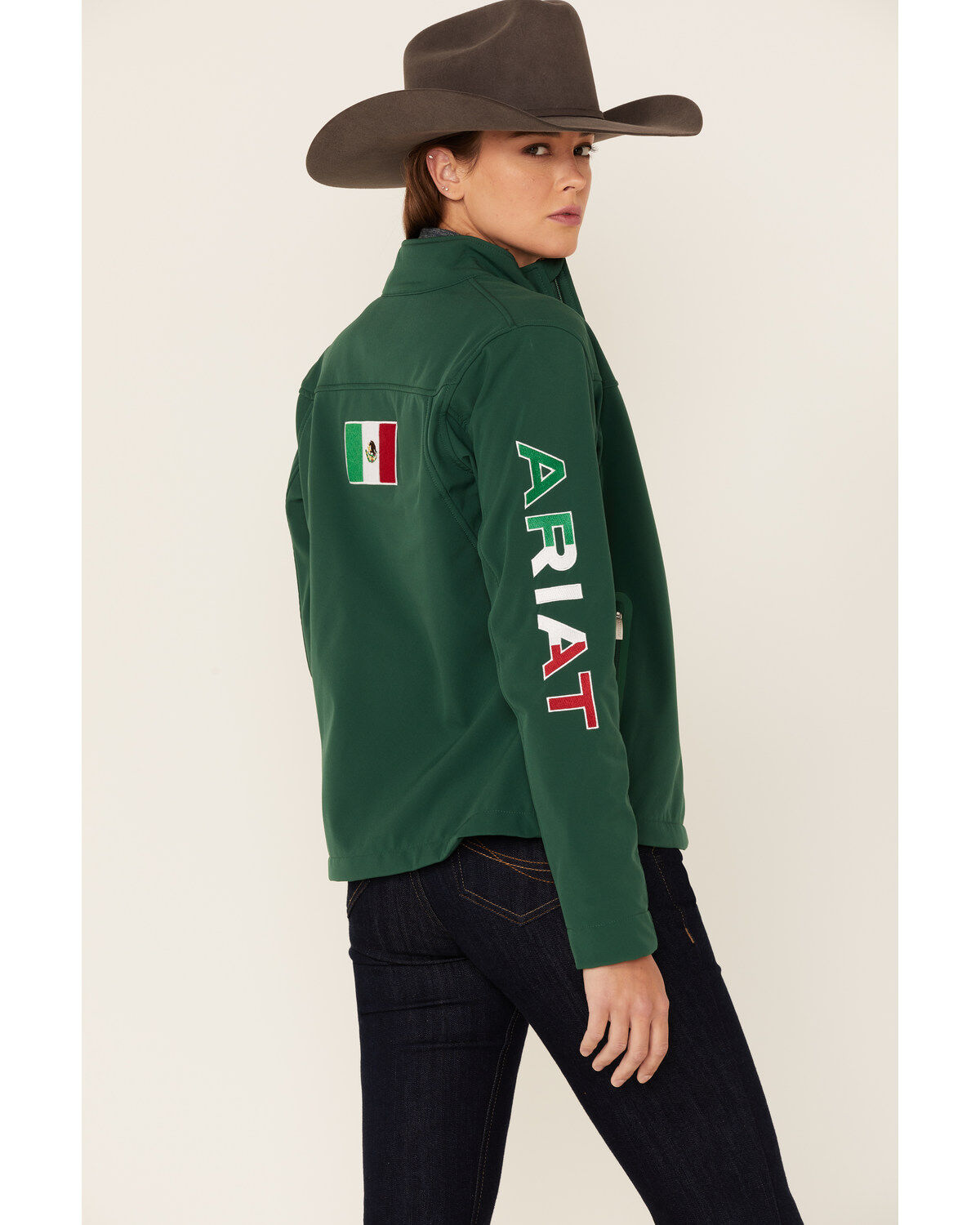Ariat Women's Classic Team Mexico Softshell Jacket, Green