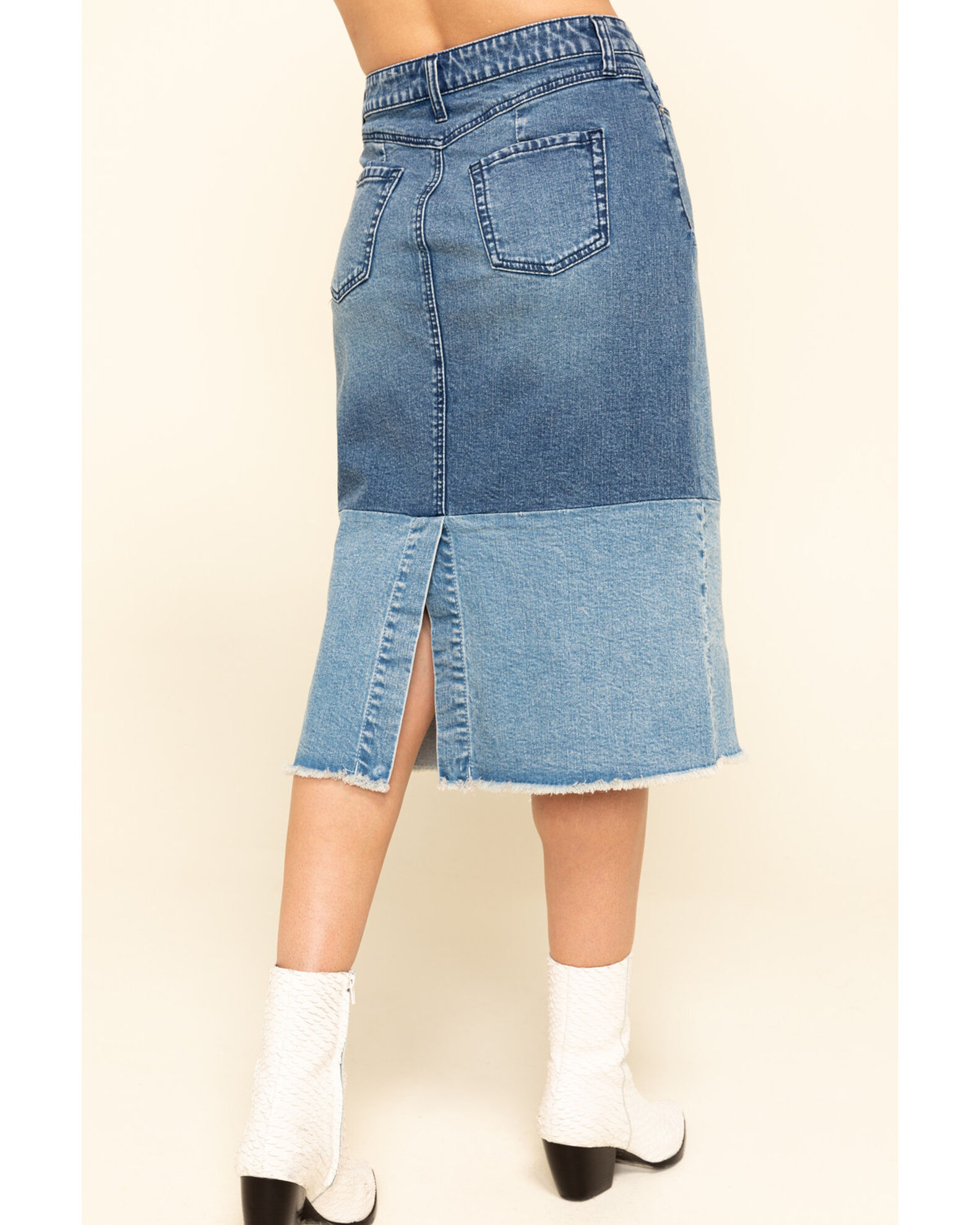 Product Name: Billy T Women's Colorblock Denim Skirt