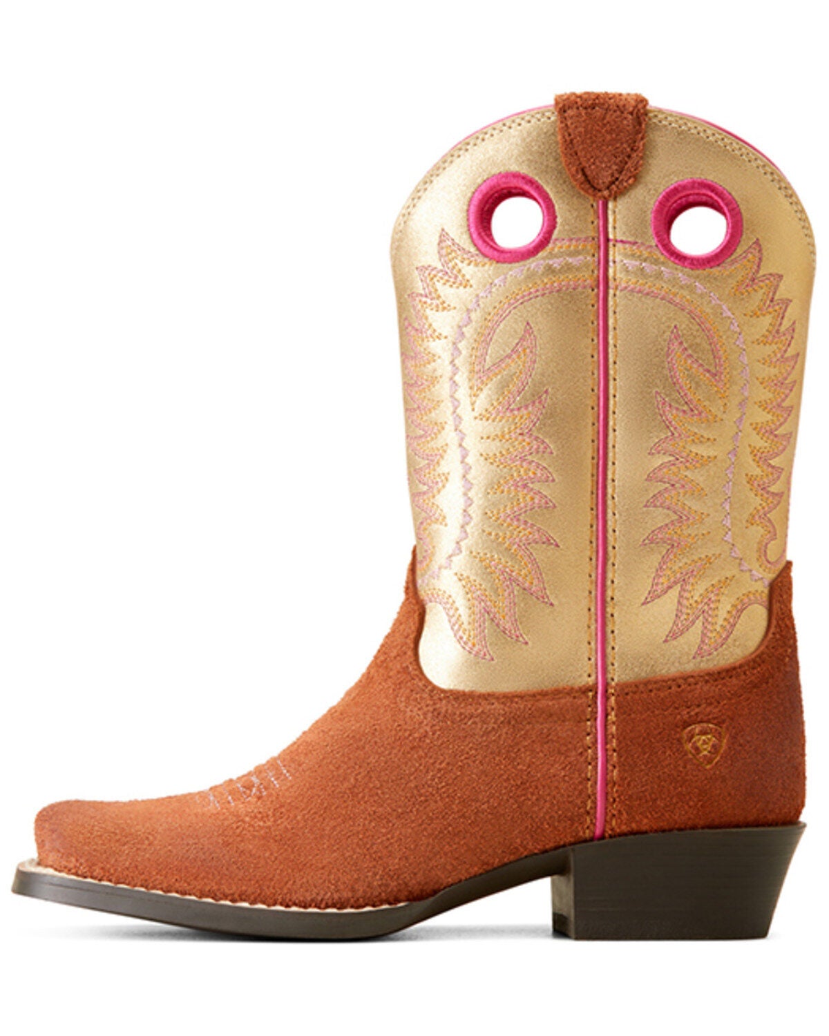 Ariat Girls' Derby Monroe Western Boots - Square Toe,