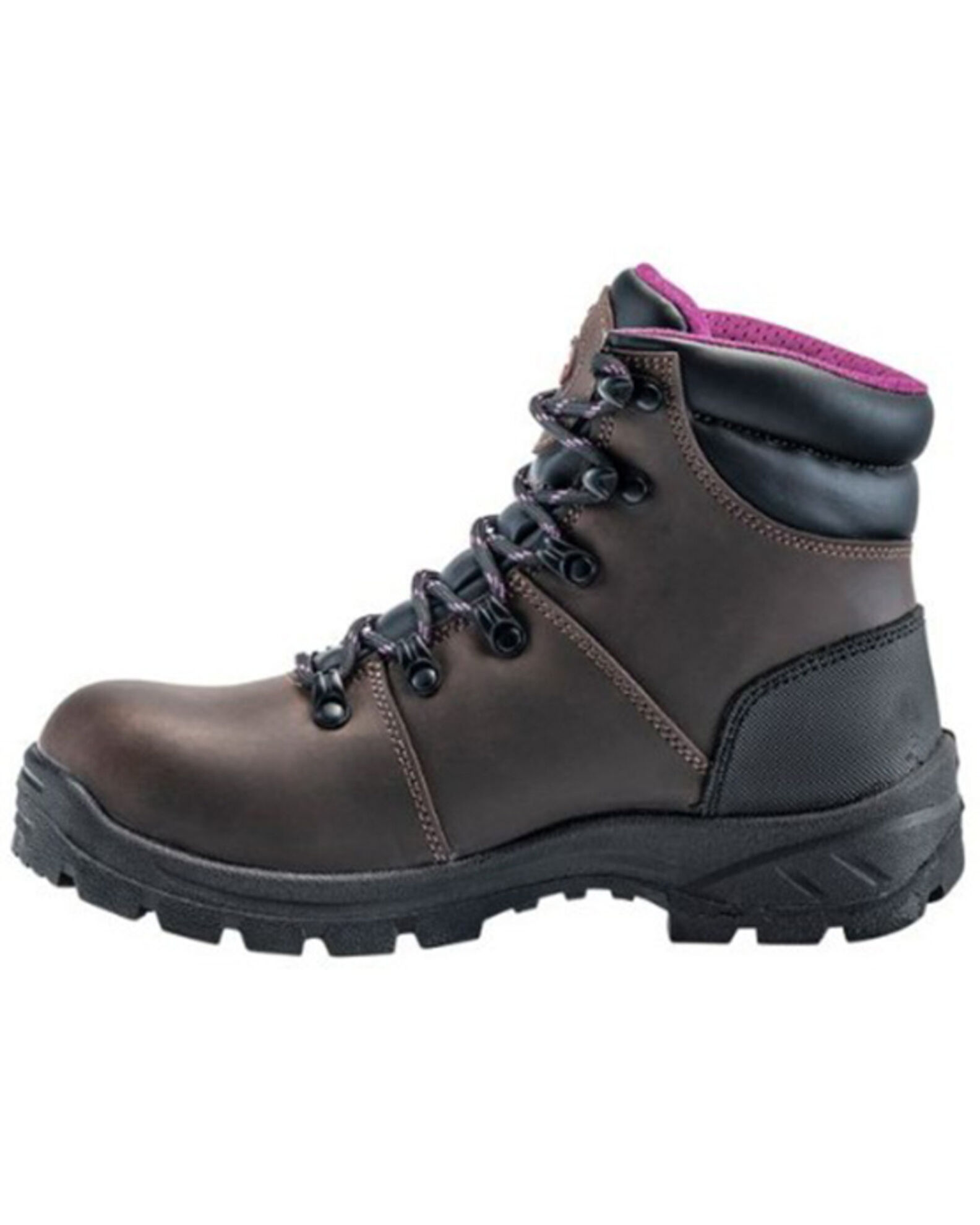 Avenger Women's Builder Mid 6" Lace-Up Waterproof Hiking Work Boot - Steel Toe, Brown