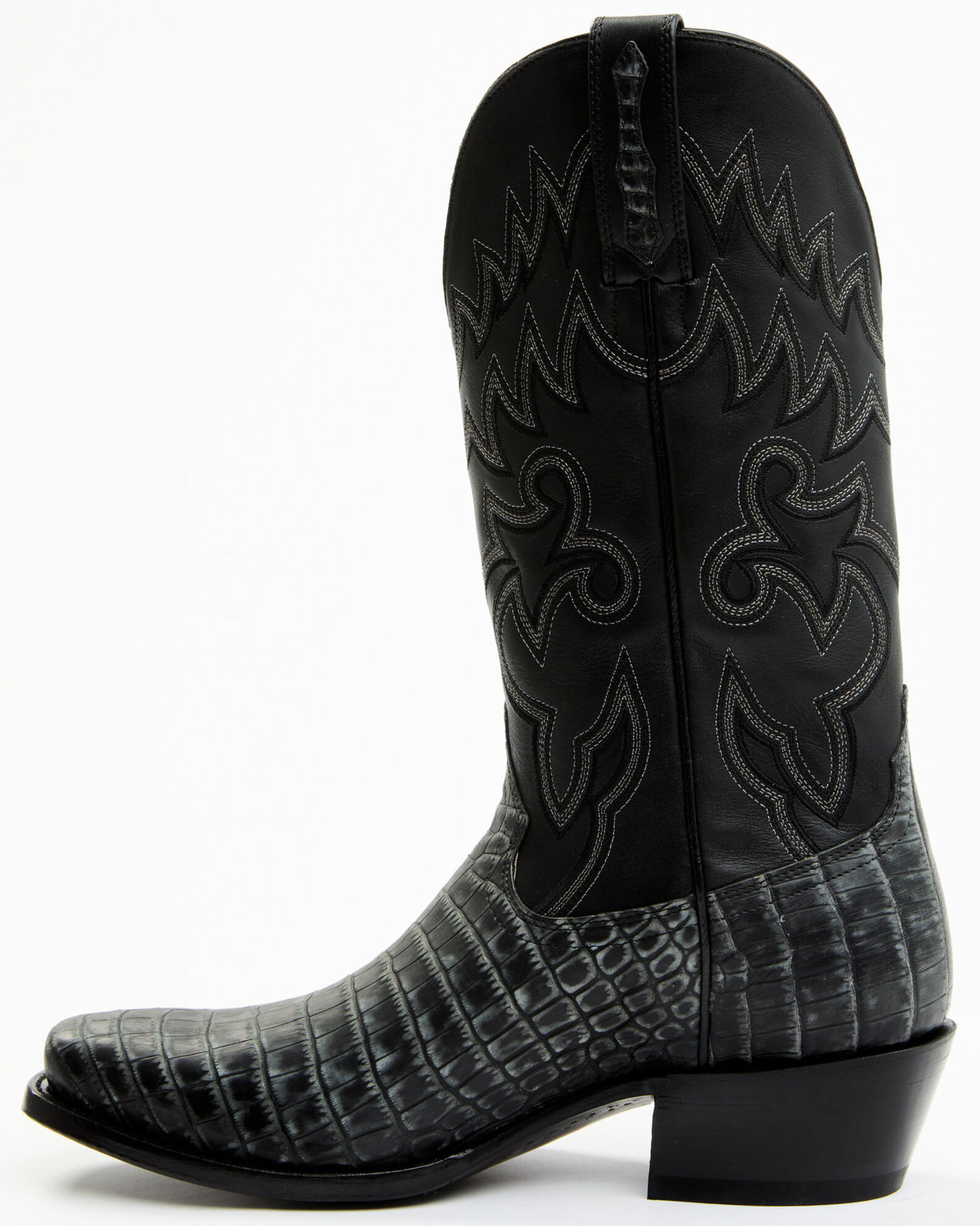 Cody James Mens Exotic Alligator Western Boots Square Toe Grey