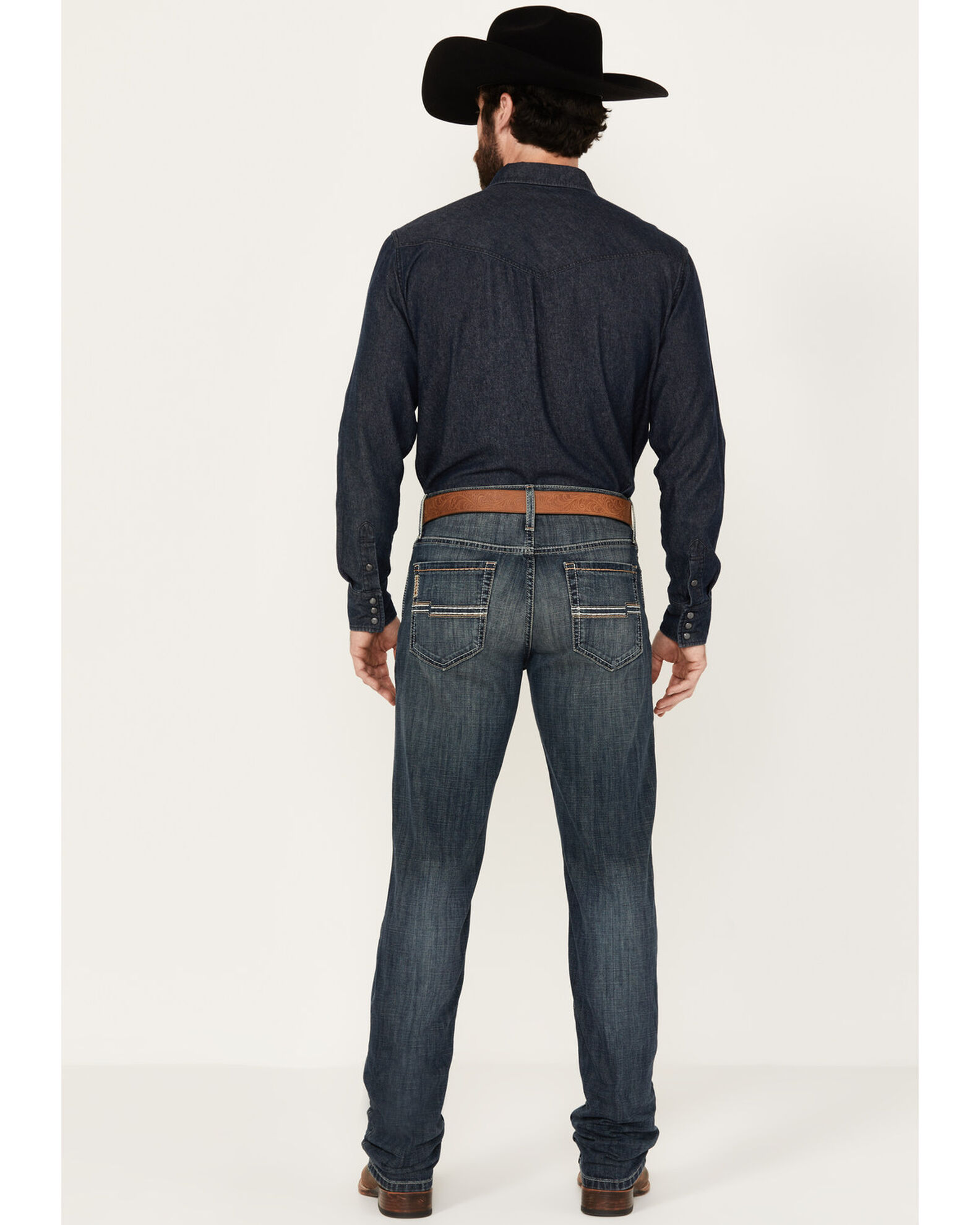 Cinch Mens Jesse Dark Stonewash Tint Slim Straight Performance Stretch