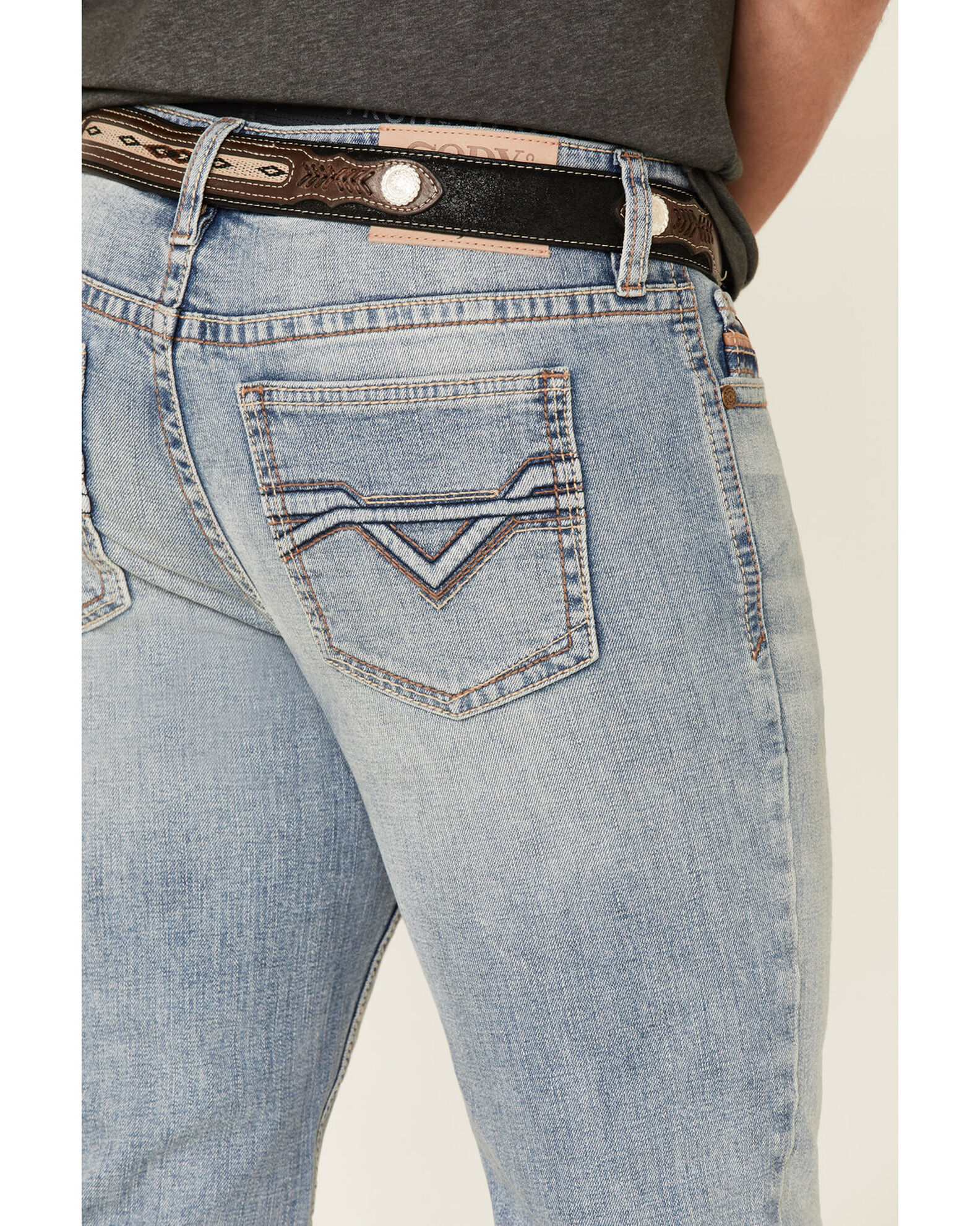 Cody James Core Mens Sawbuck Light Wash Stretch Stackable Straight