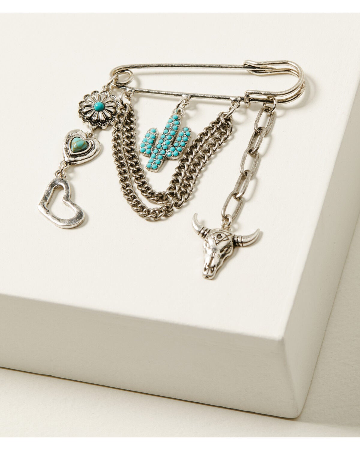 Product Name: Shyanne Women's Cactus Bull Charm Hat Pin