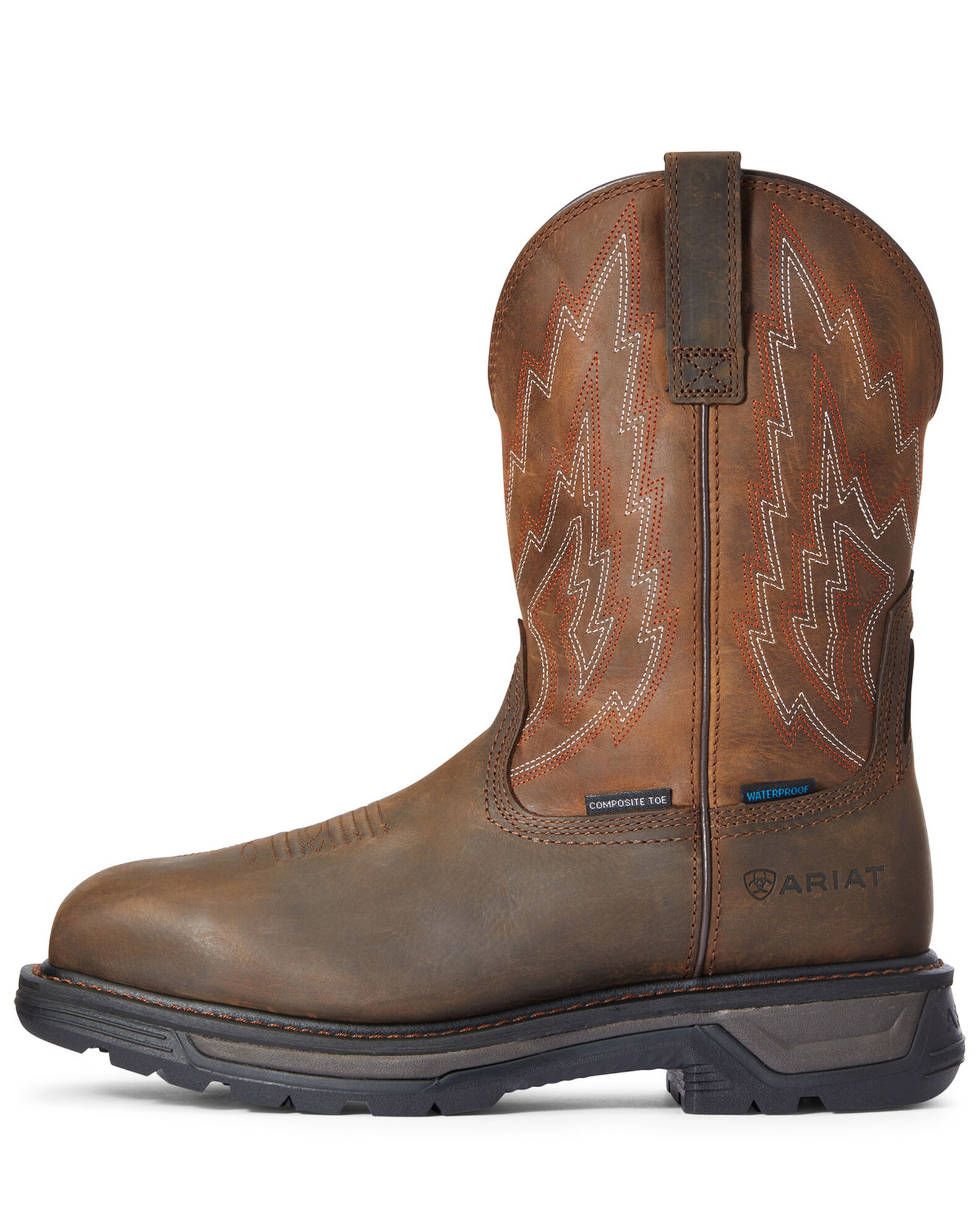 Ariat Men's Waterproof Big Rig Western Work Boots - Composite Toe, Brown