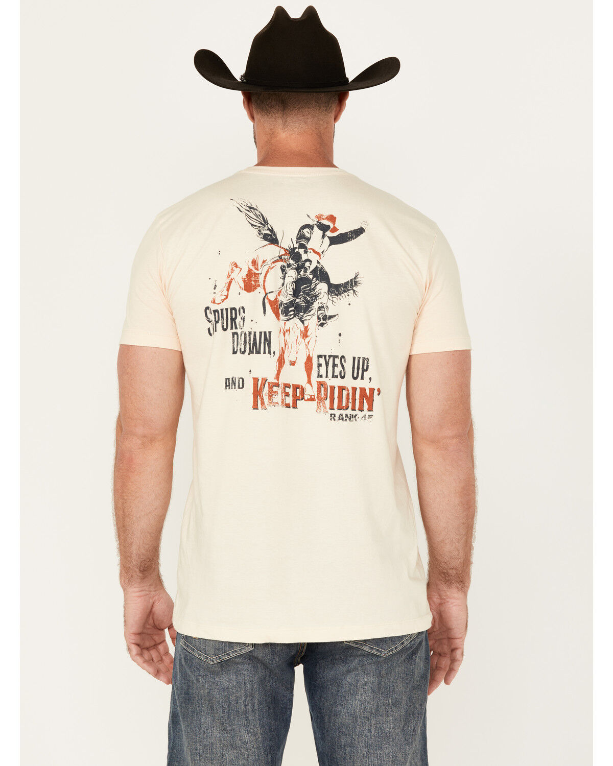 Product Name: RANK 45® Men's Keep Ridin' Cowboy Short Sleeve Graphic T ...