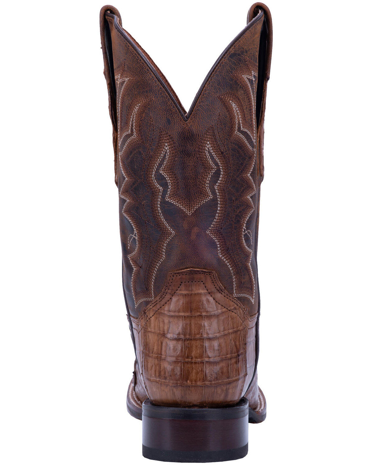 Dan Post Men's Kingsly Caiman Western Boots - Broad Square Toe, Chocolate
