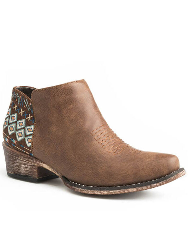 Roper Womens Aztec Counter Fashion Booties Snip Toe Boot Barn