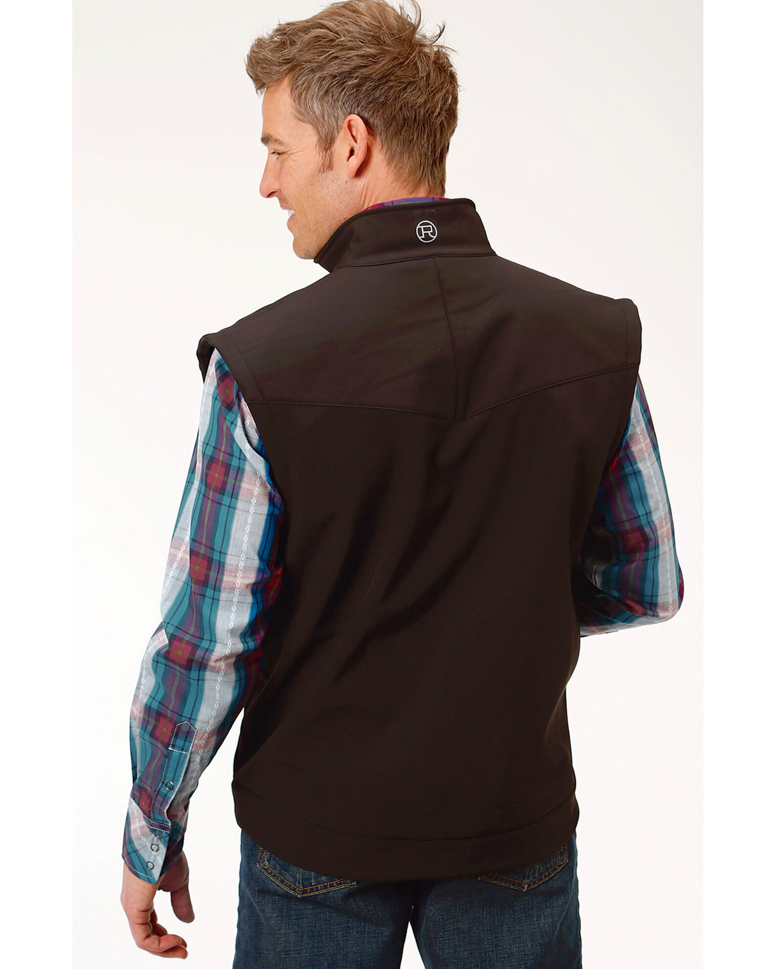 Roper Men's Concealed Carry Softshell Vest, Black