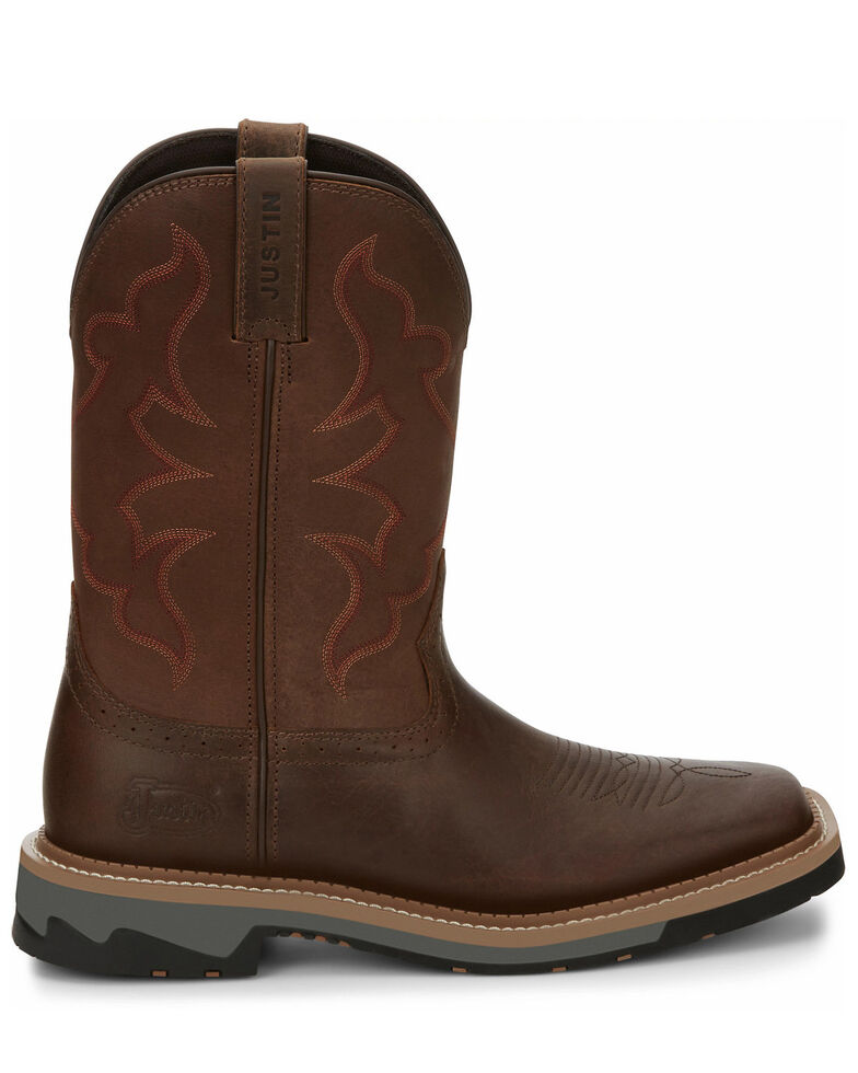 Justin Mens Carbide Western Work Boots Soft Toe Boot Barn