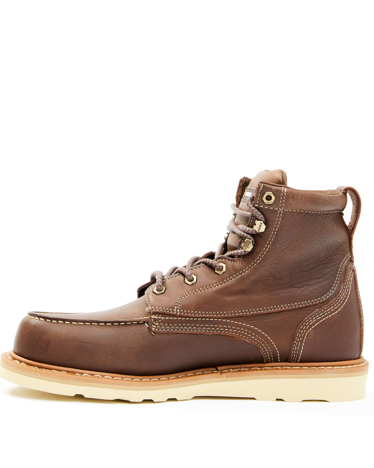 Hawx Mens Usa Wedge Value Work Boots Soft Toe Brown