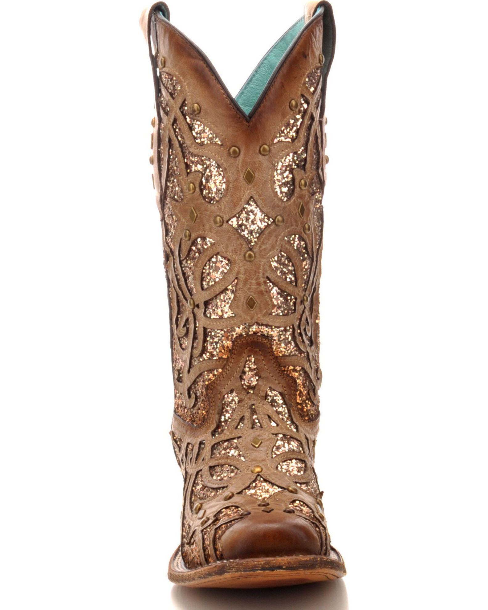 Corral Women's Orix Glitter Inlay & Studded Western Boots - Square Toe ...