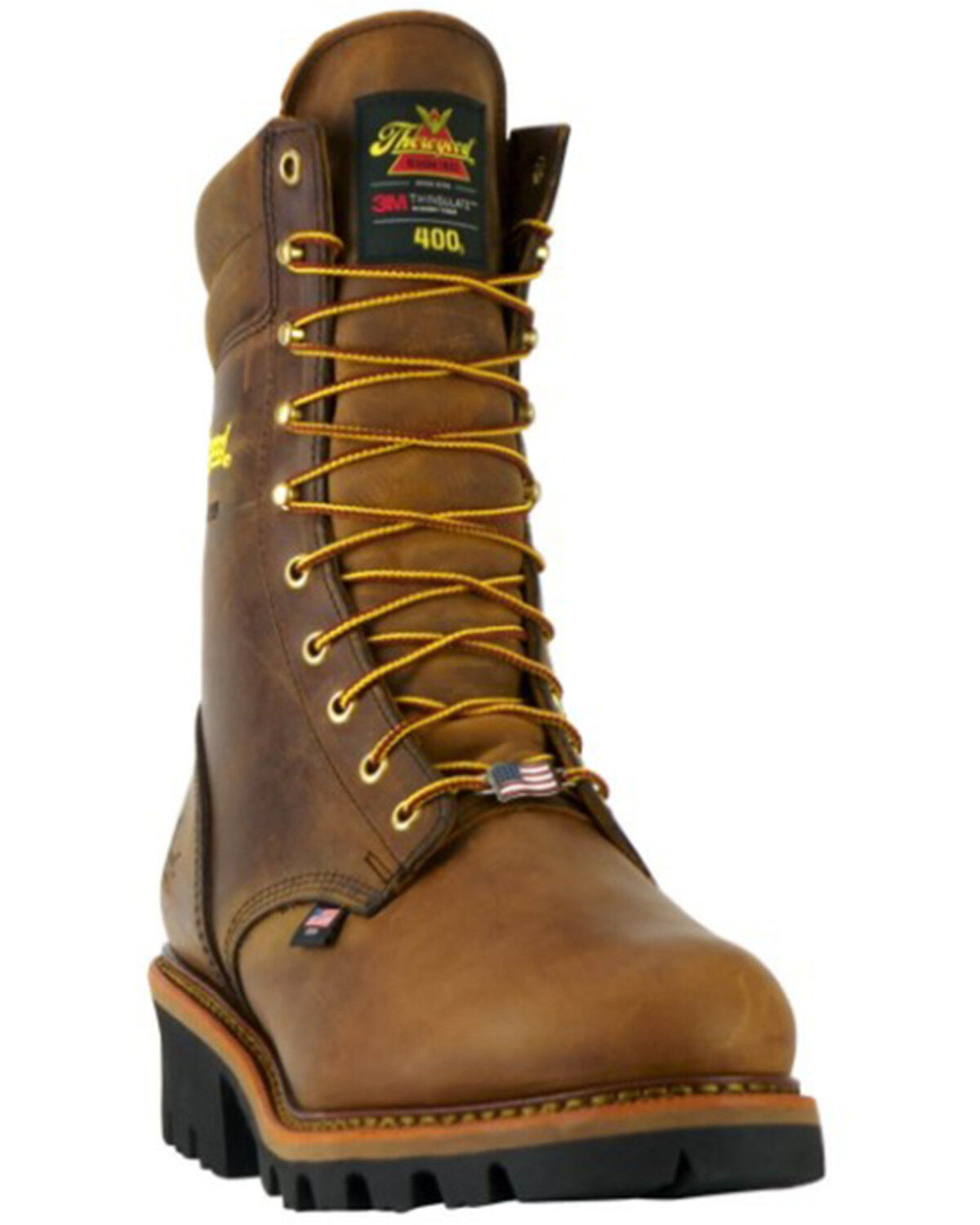 Thorogood Men's 9" Waterproof Logger Work Boots - Steel Toe, Brown