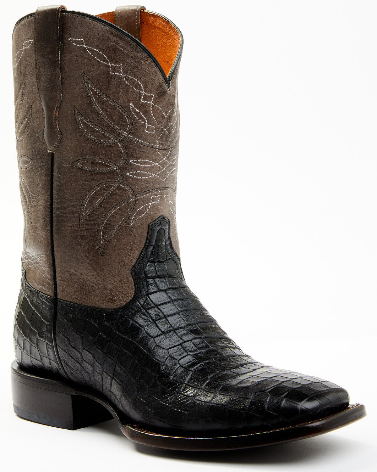 Cody James Men's Alligator Print Western Boots - Broad Square Toe, Black