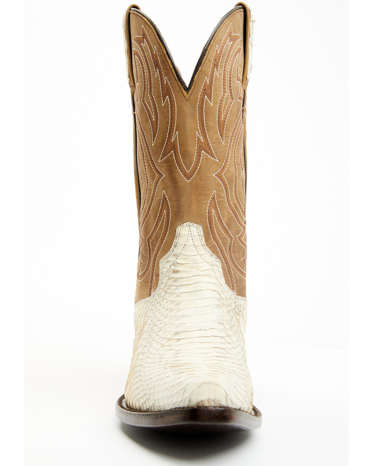 Dan Post Men's Exotic Snake Skin Western Boots - Snip Toe, Tan