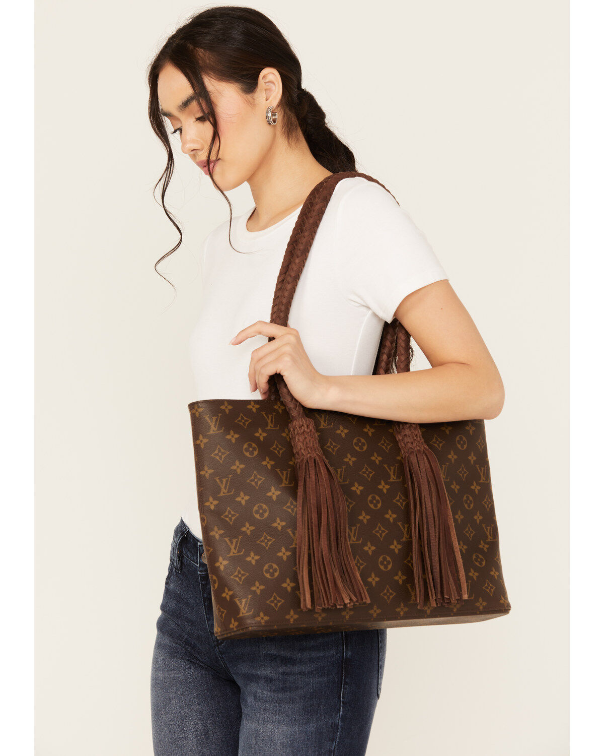 Vintage Boho Women's Globe Trotter Tote, Brown, hi-res