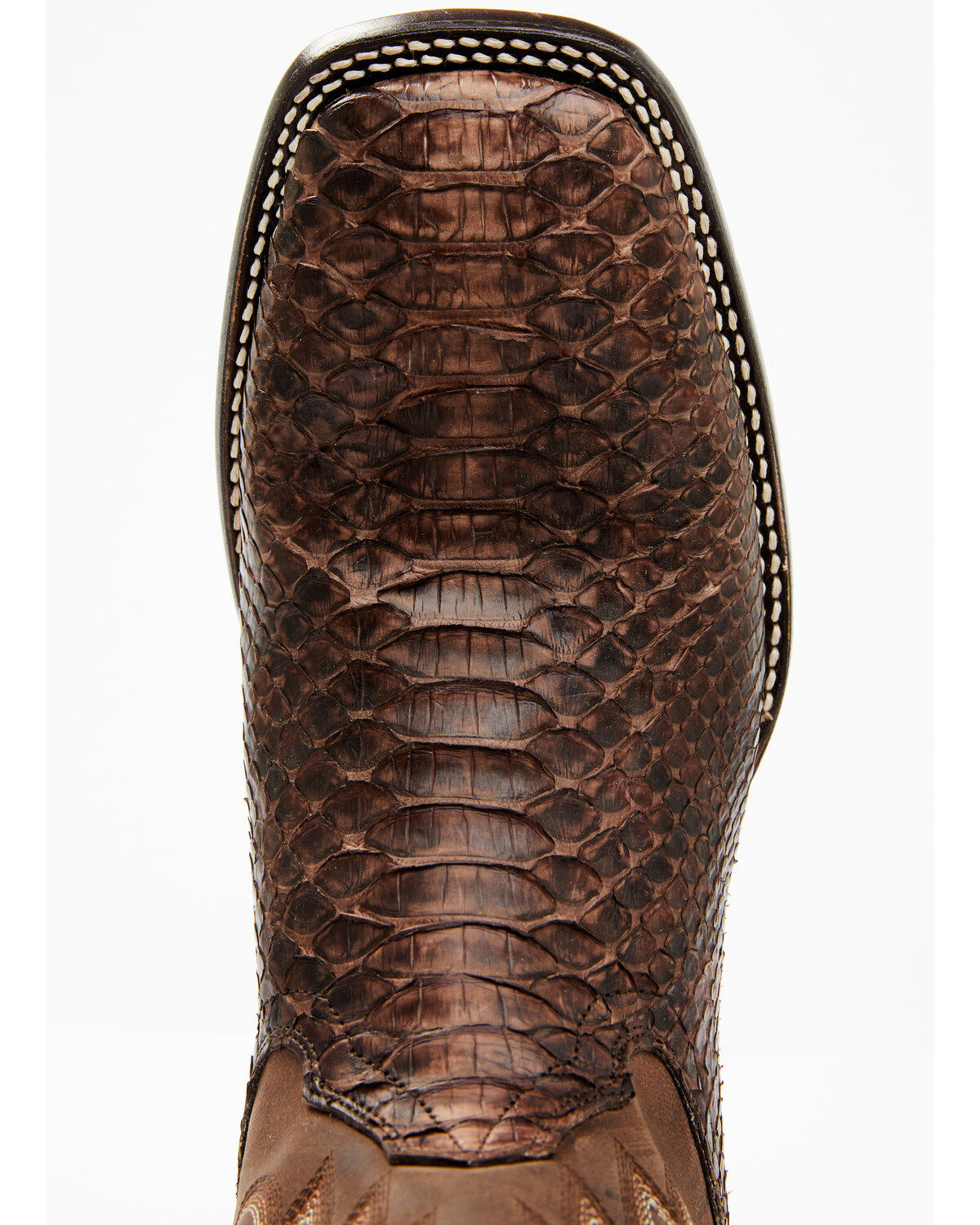 Cody James Men's Exotic Snake Western Boots - Broad Square Toe, Chocolate