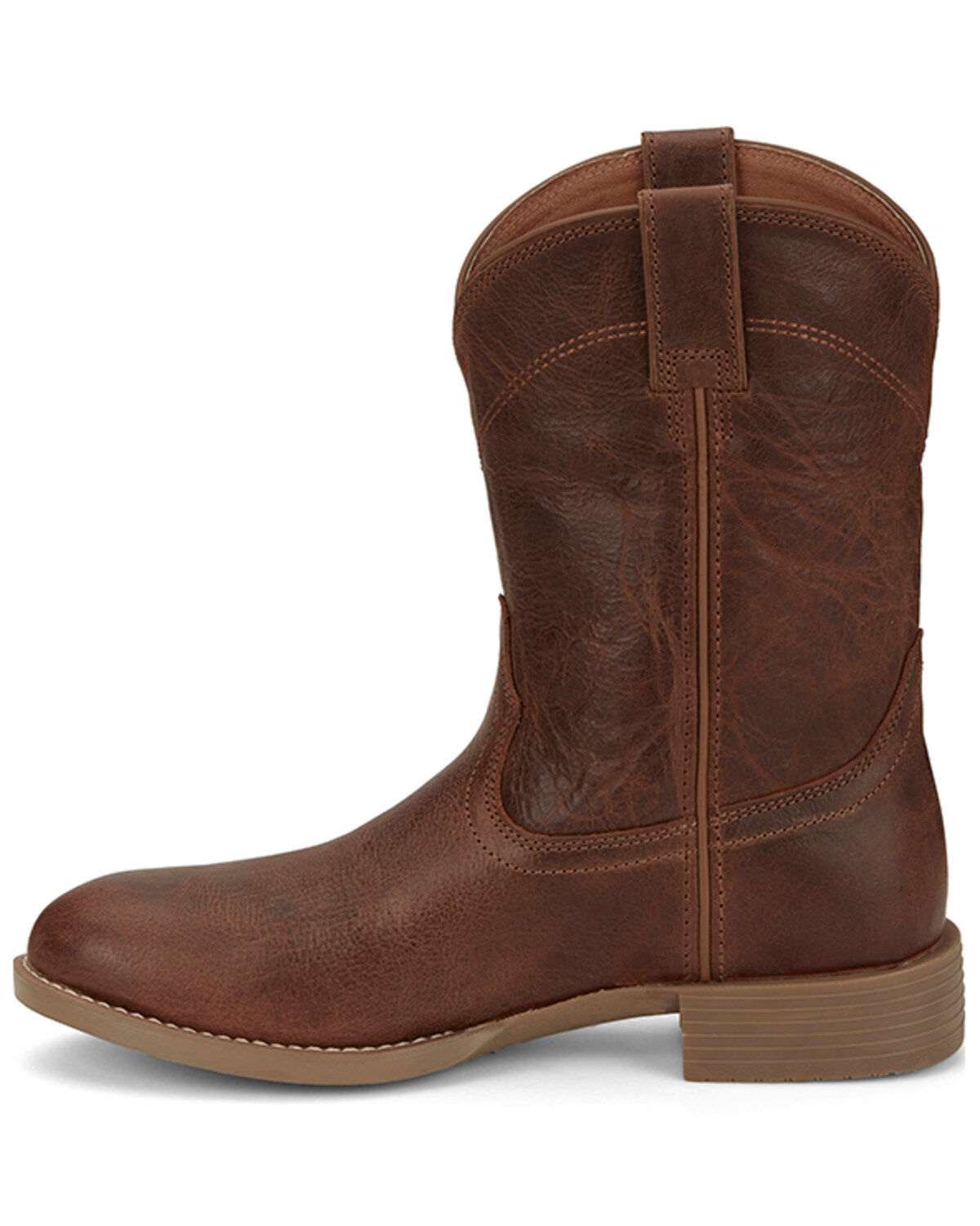 Justin Men's Roper Western Boots - Round Toe, Brown