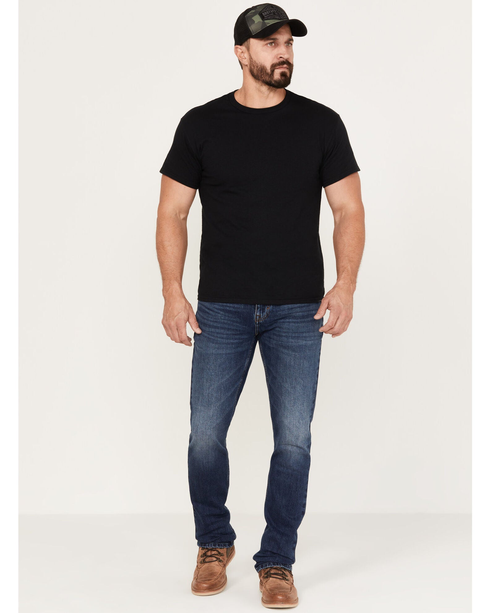 Brothers and Sons Men's Nightfall Dark Wash Slim Tapered Stretch Denim ...
