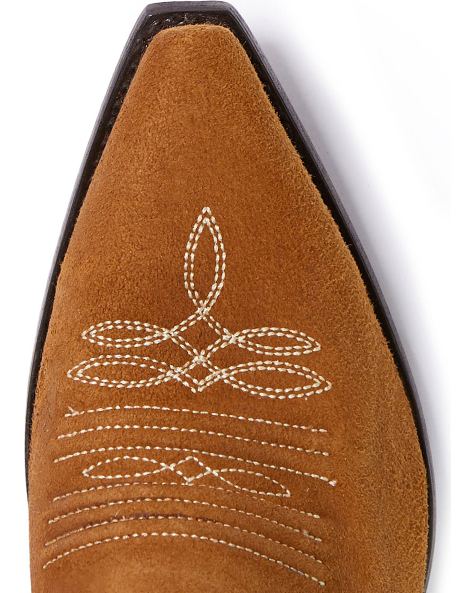 Stetson Women's Reagan Brown Rough Out Western Boots - Snip Toe,