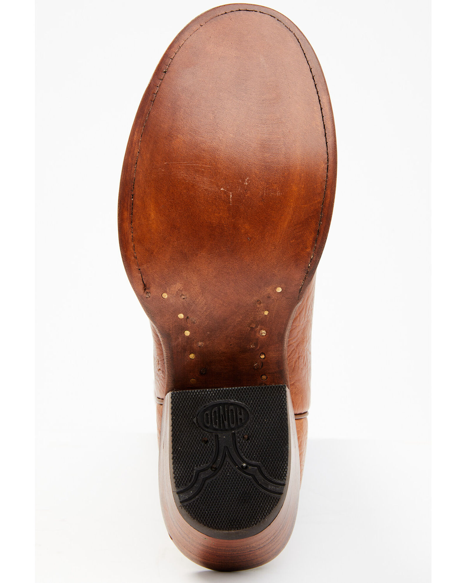 Hondo Boots Mens Spanish Shoulder Western Boots Round Toe Tan