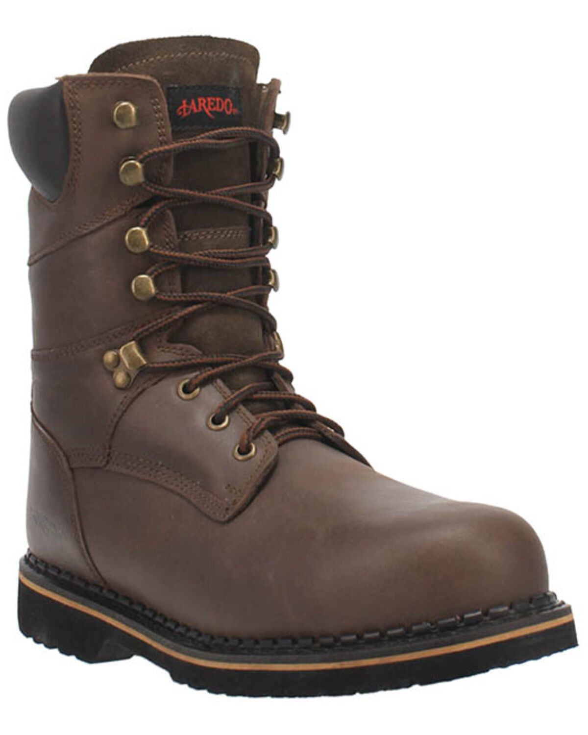 Laredo Men's Chain Work Boots - Soft Toe, Brown, hi-res