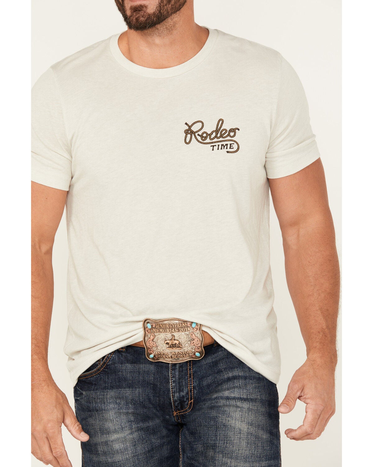 Rodeo Time Men's Rope Short Sleeve Graphic T-Shirt,