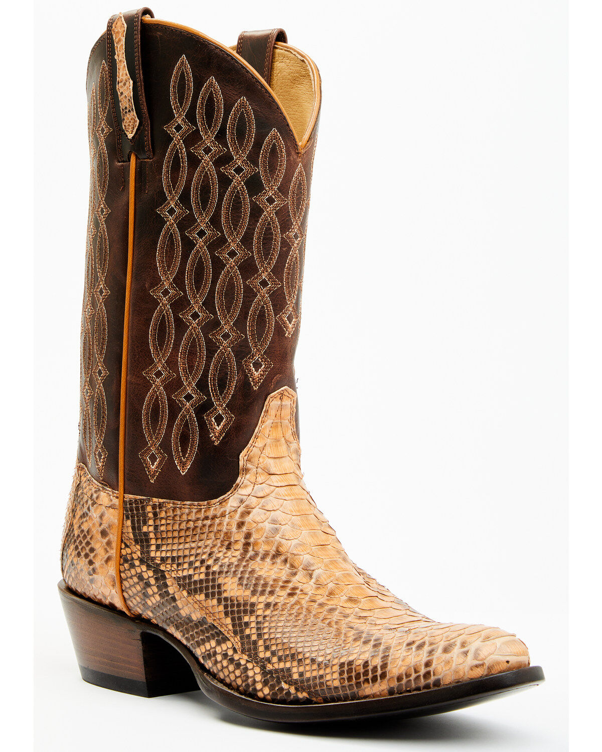 Cody James Men's Exotic Python Western Boots - Round Toe, Camel