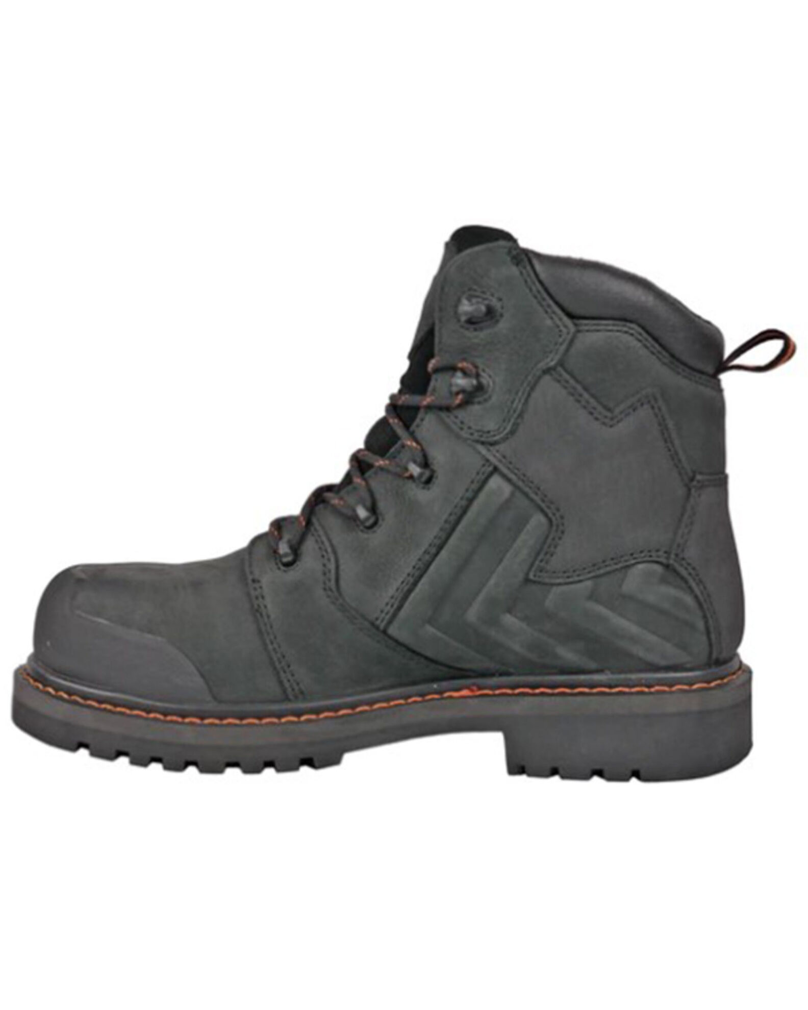 Hoss Men's Bronc 6" Lace-Up Waterproof Work Boots - Composite Toe, Black