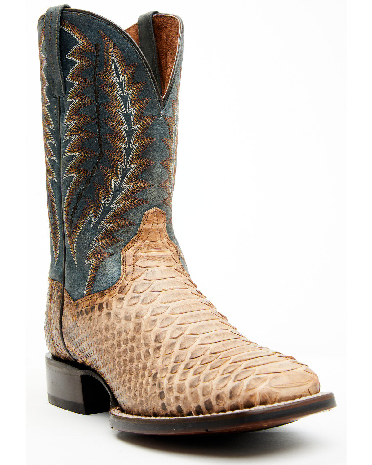 Dan Post Men's Templeton Exotic Snake Western Boots - Broad Square Toe, Tan