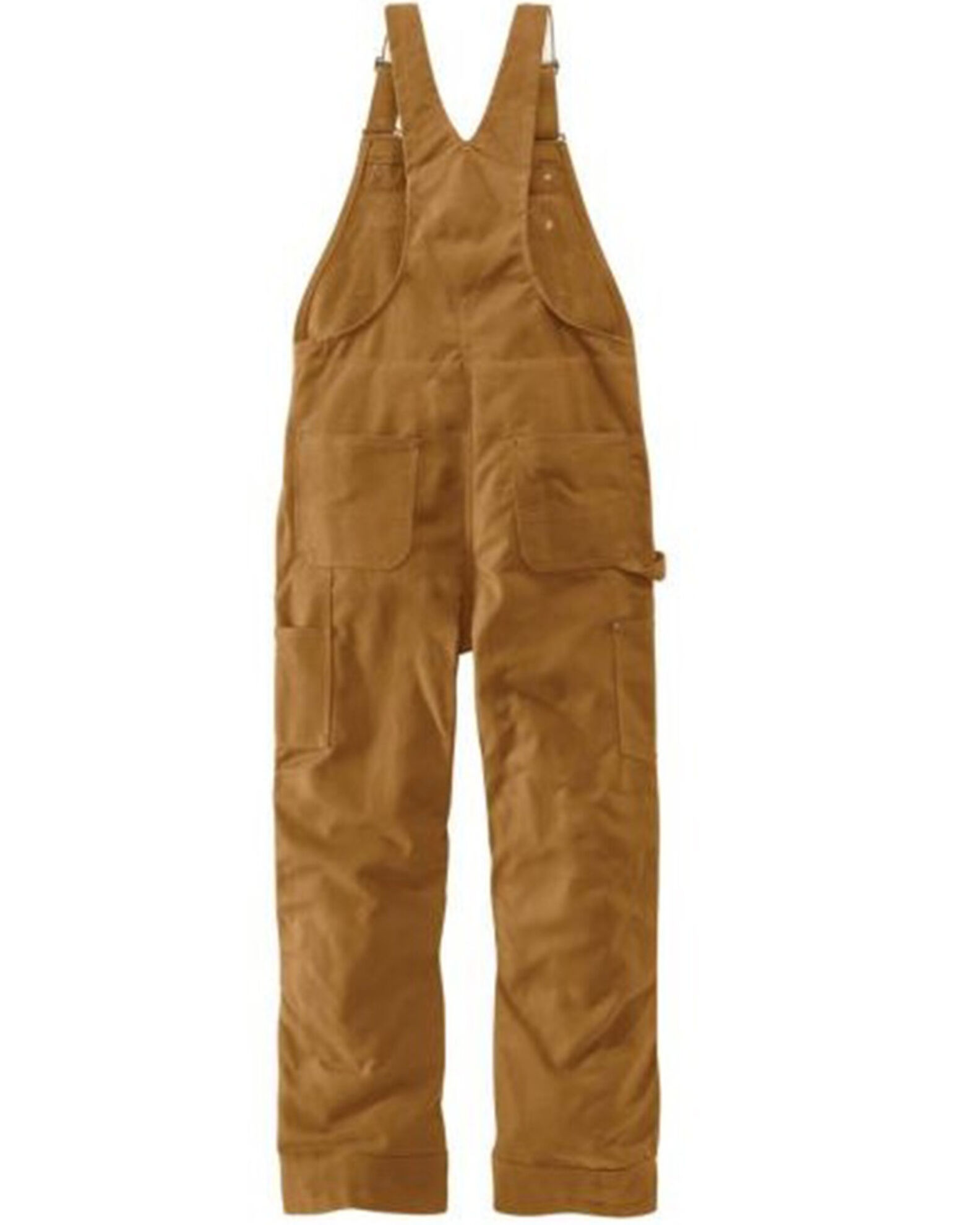 Carhartt Men's Loose Fit Firm Duck Insulated Work Bib Overalls, Brown