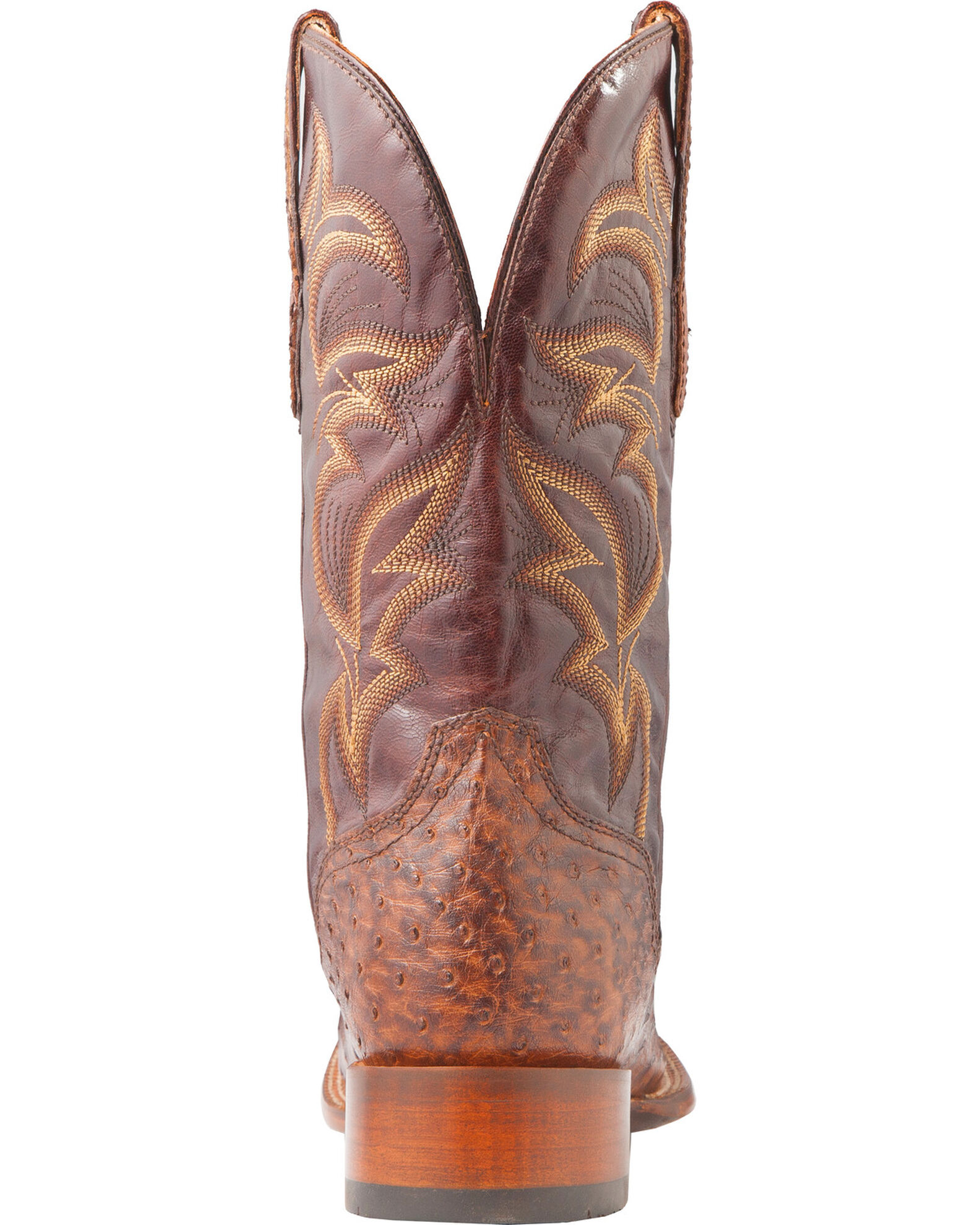 El Dorado Men's Handmade Full Quill Ostrich Stockman Boots - Broad ...
