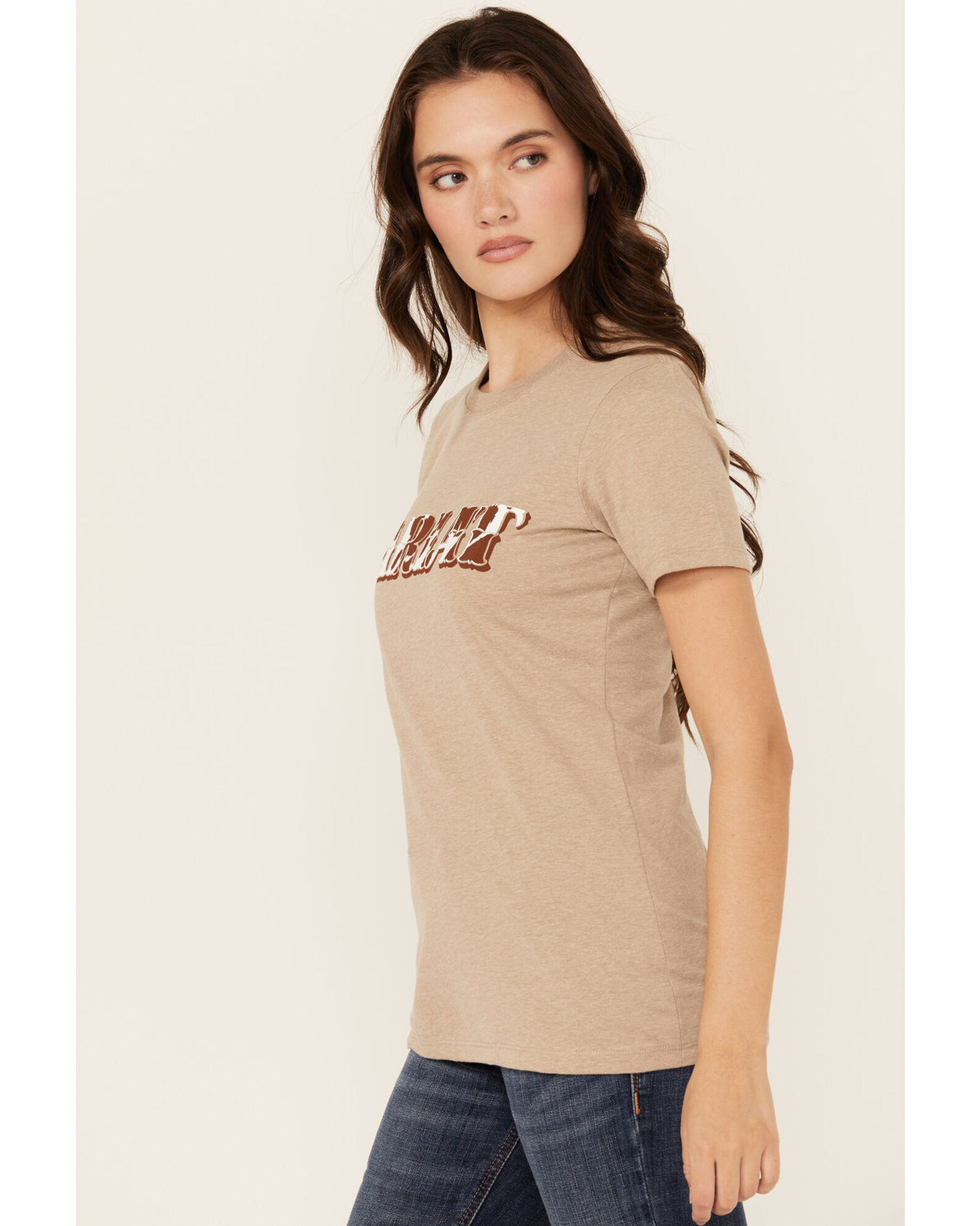 Ariat Women's Boot Barn Exclusive Cow Print Logo Short Sleeve Graphic ...