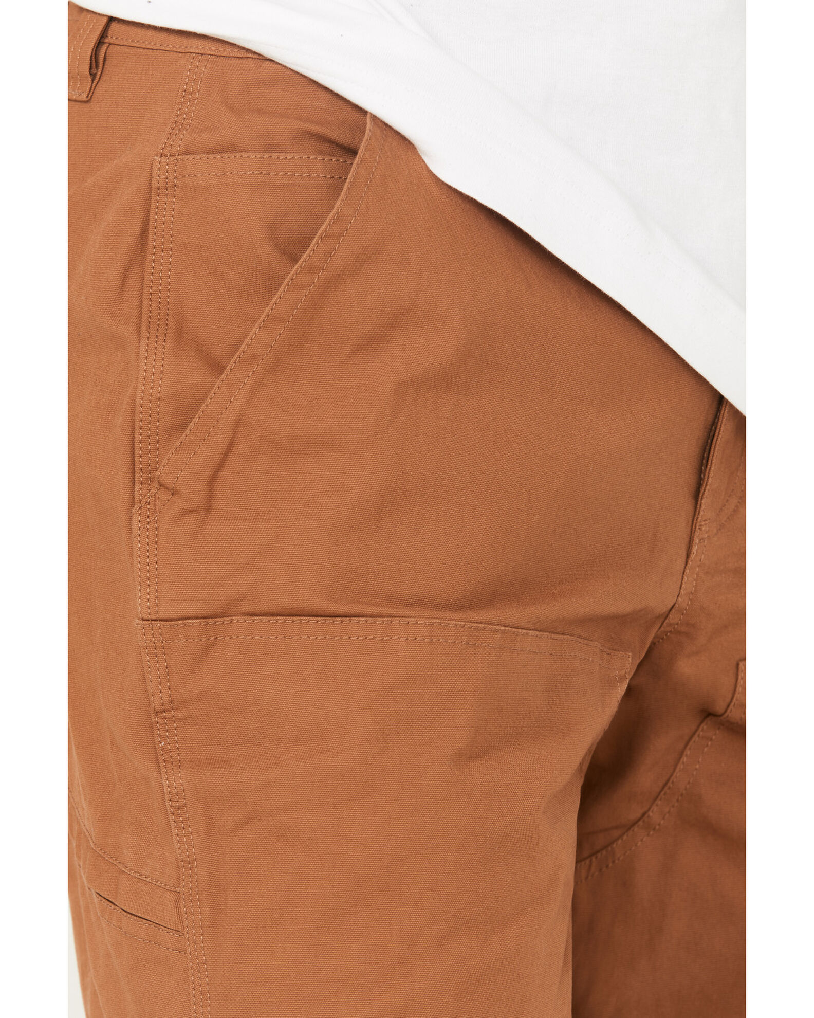 Lucky Brand Workwear Men's Double Knee Canvas Work Pants, Brown