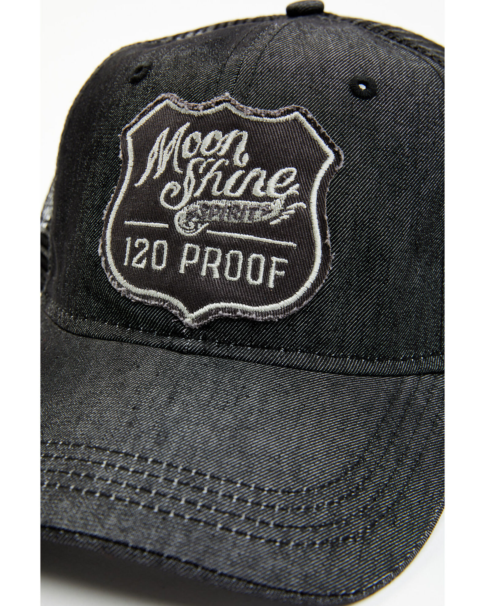 Moonshine Spirit Mens Shield Patch Ball Cap Black