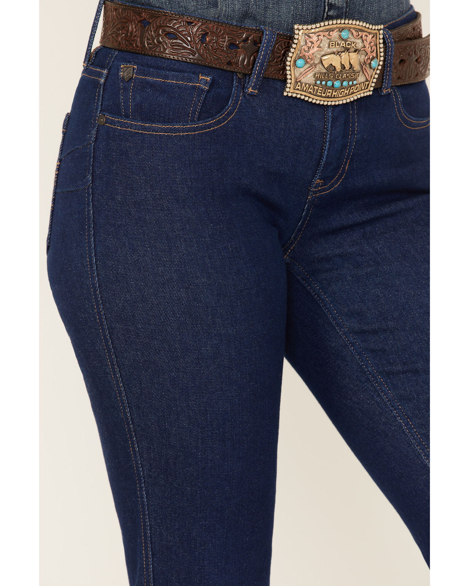 Rank 45® Womens Dark Wash Mid Rise Flare Jeans Dark Wash