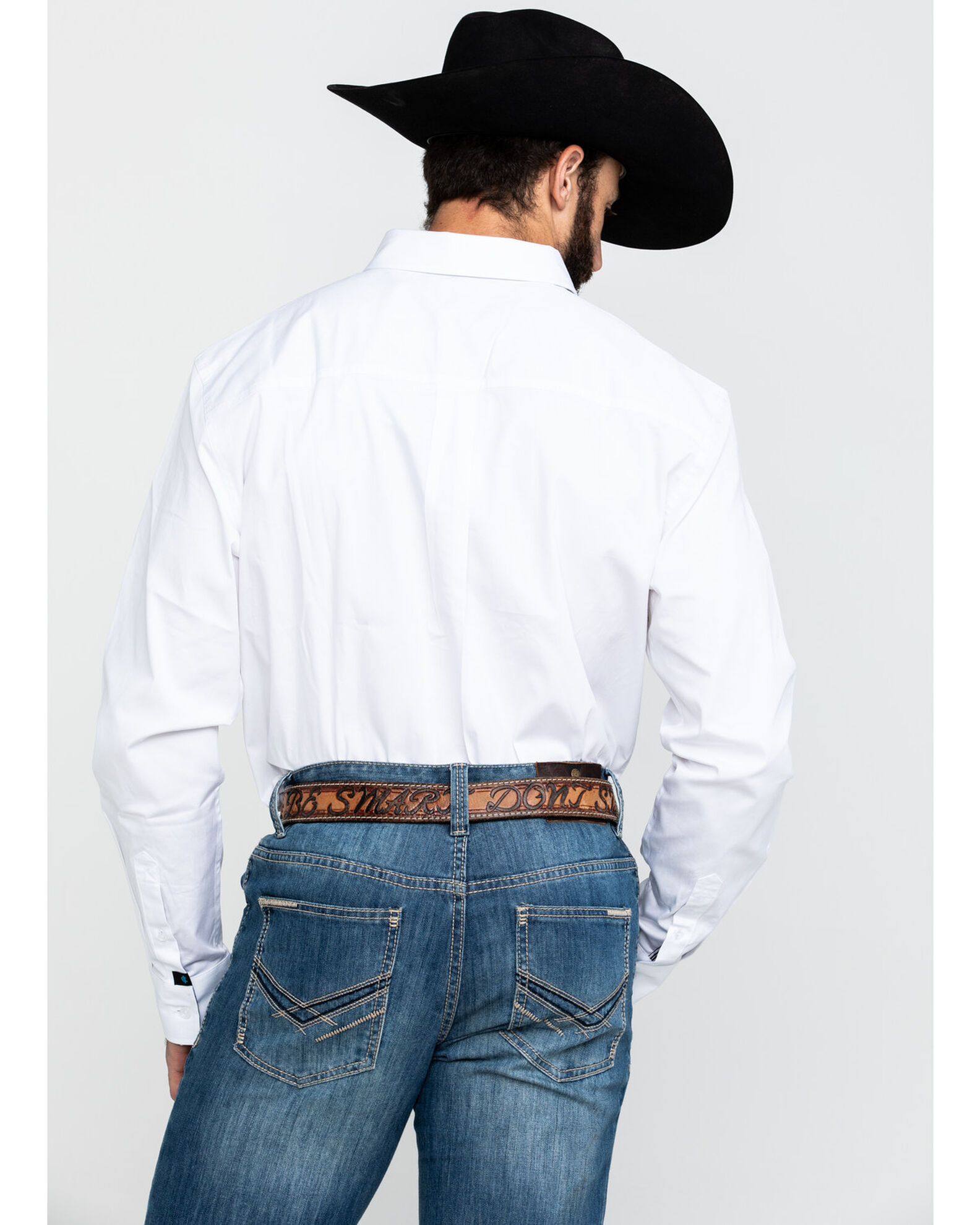 Product Name: Cody James Core Men's White Solid Long Sleeve Western Shirt