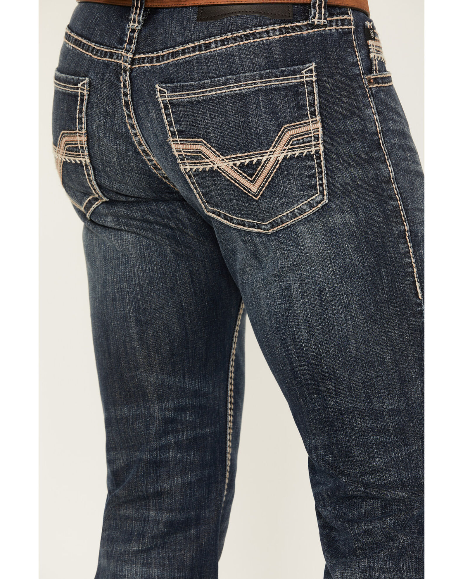 Rock & Roll Denim Men's Revolver Dark Vintage Wash Slim Straight Reflex ...